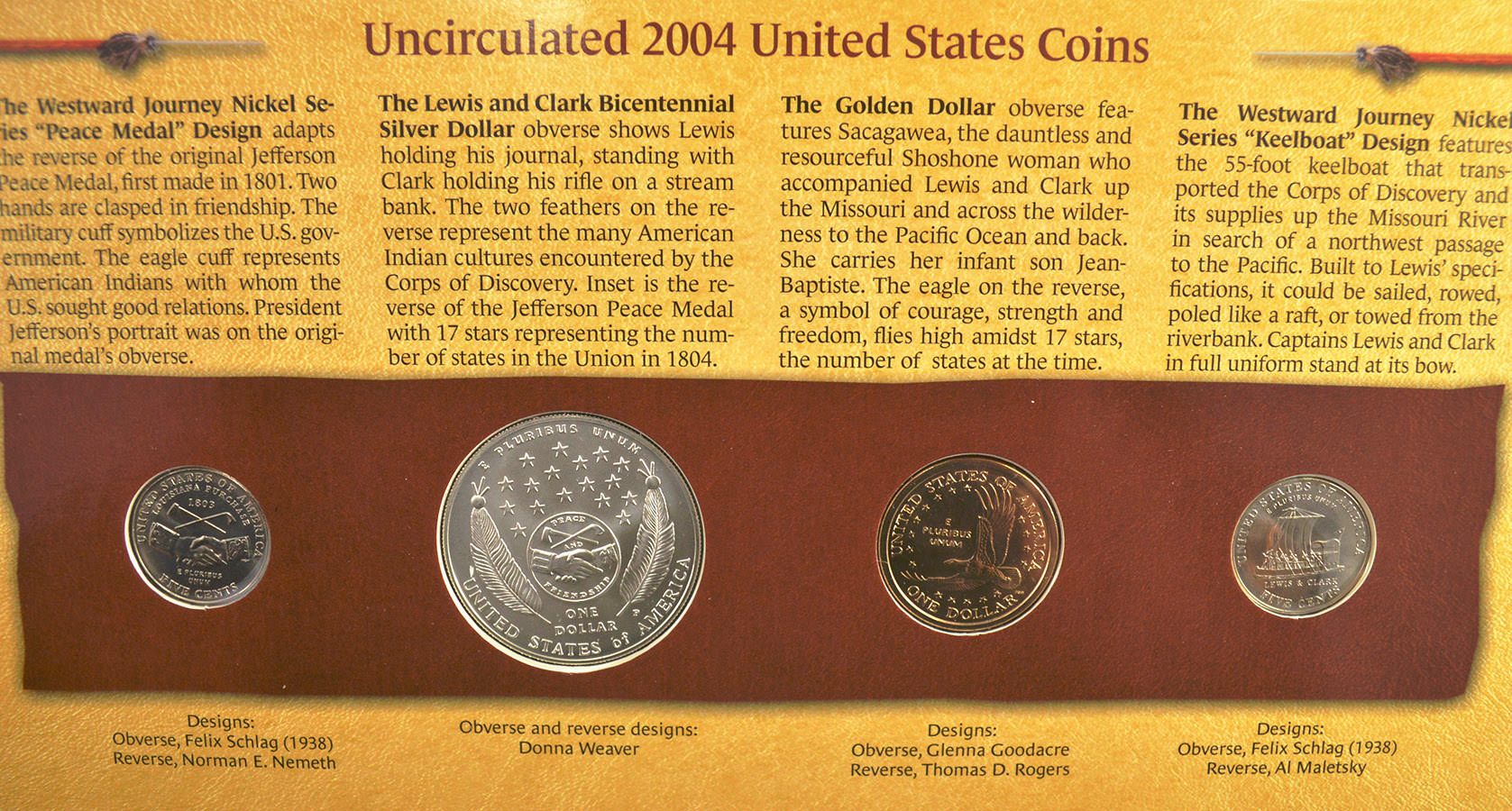 2004 United States Mint Lewis And Clark Coinage And Currency Set ...