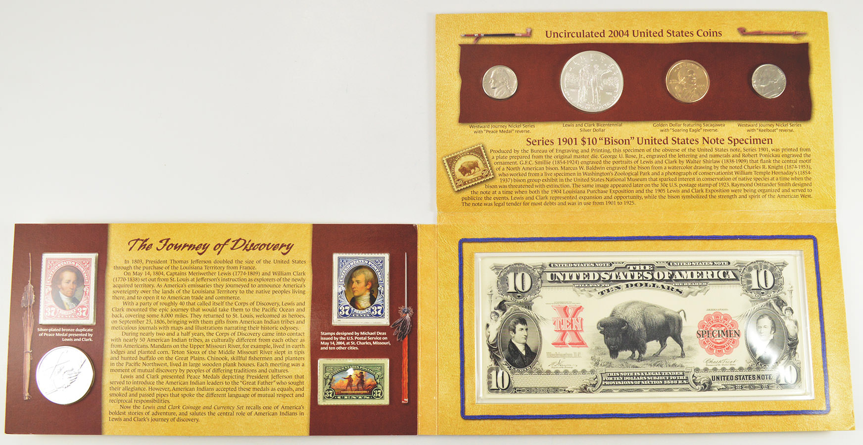 2004 United States Mint Lewis And Clark Coinage And Currency Set ...