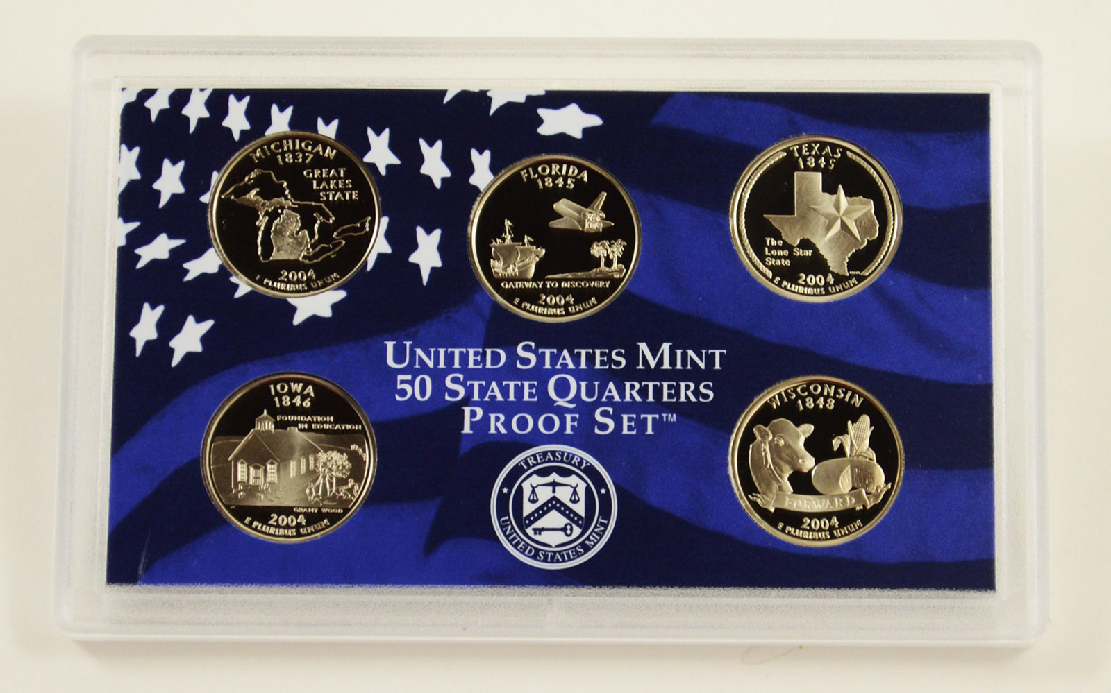2004-S 5 Coin State Quarter Proof Set w/ Box & COA | Property Room