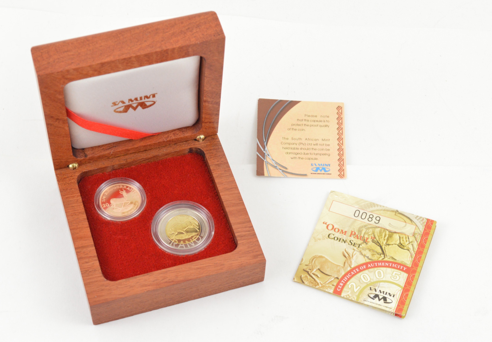 2005 South Africa 1/4Oz Krugerrand 22K Gold & R5 Mintmark Bi-Metal Coin ...
