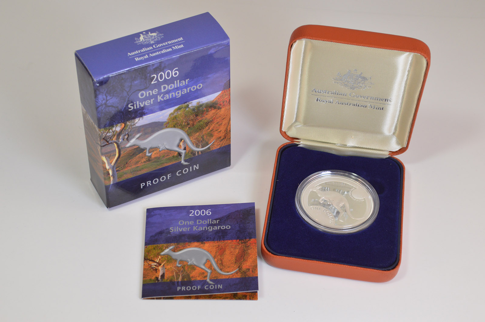 2006 Australian One Dollar Kangaroo Silver Proof Coin W/ COA & BOX ...