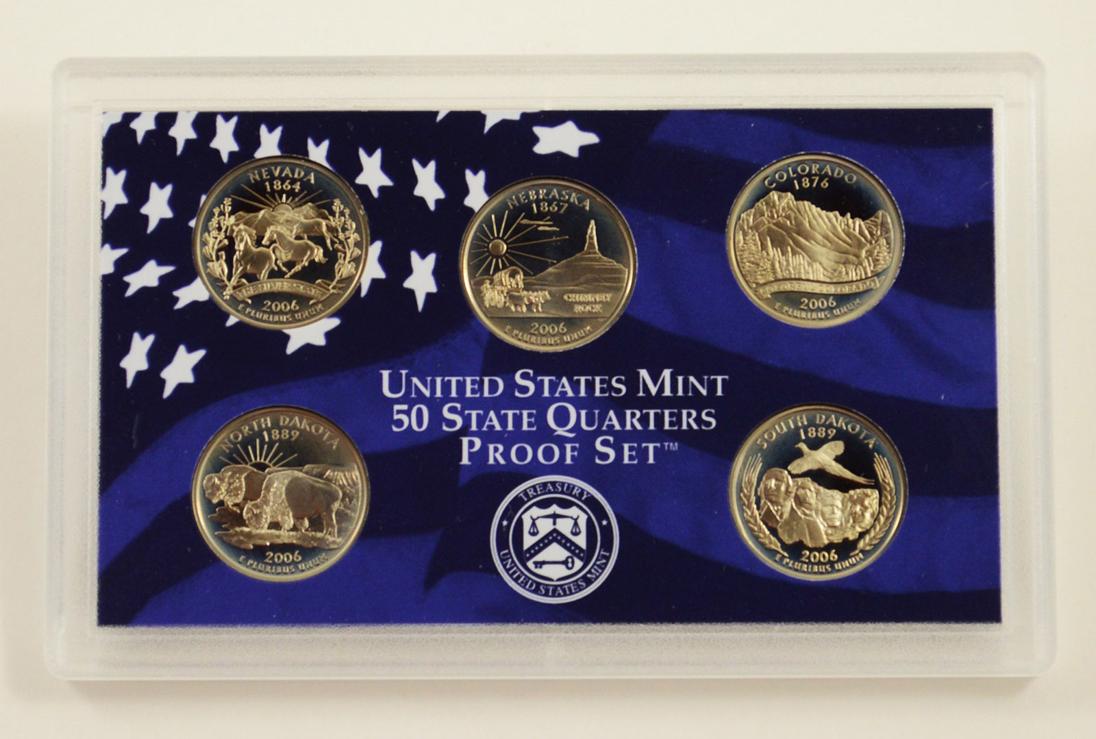 2006-S 5 Coin State Quarter Proof Set w/ Box & COA | Property Room