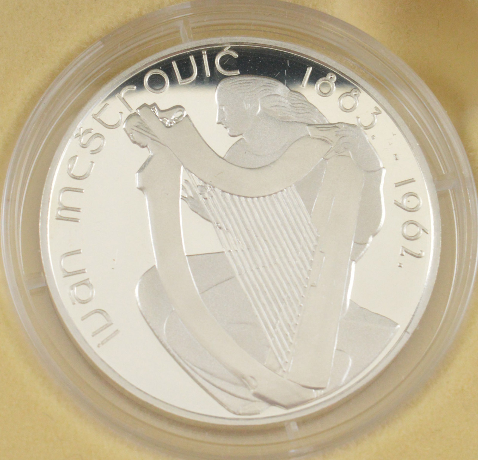 2007 Central Bank of Ireland Silver Proof 15 Euro Coin - Ivan Mestrovic ...