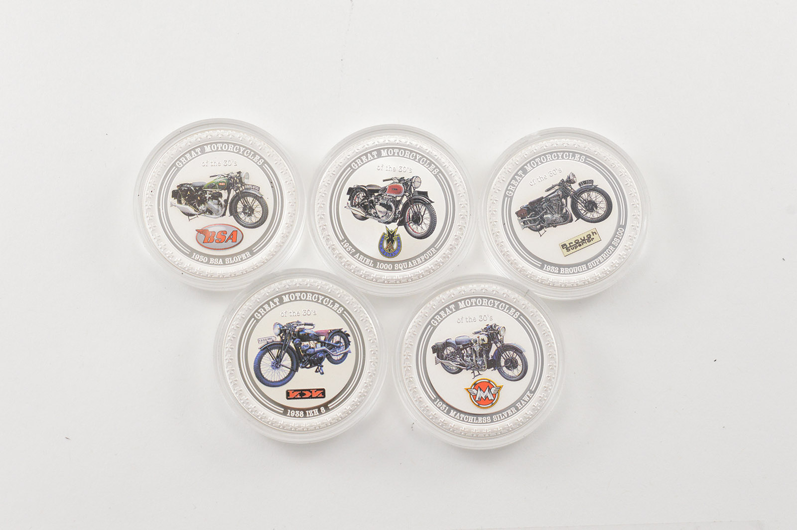 2007 Cook Islands $2 - Great Motorcycles Of The 30's - 1 Troy Oz .999 ...