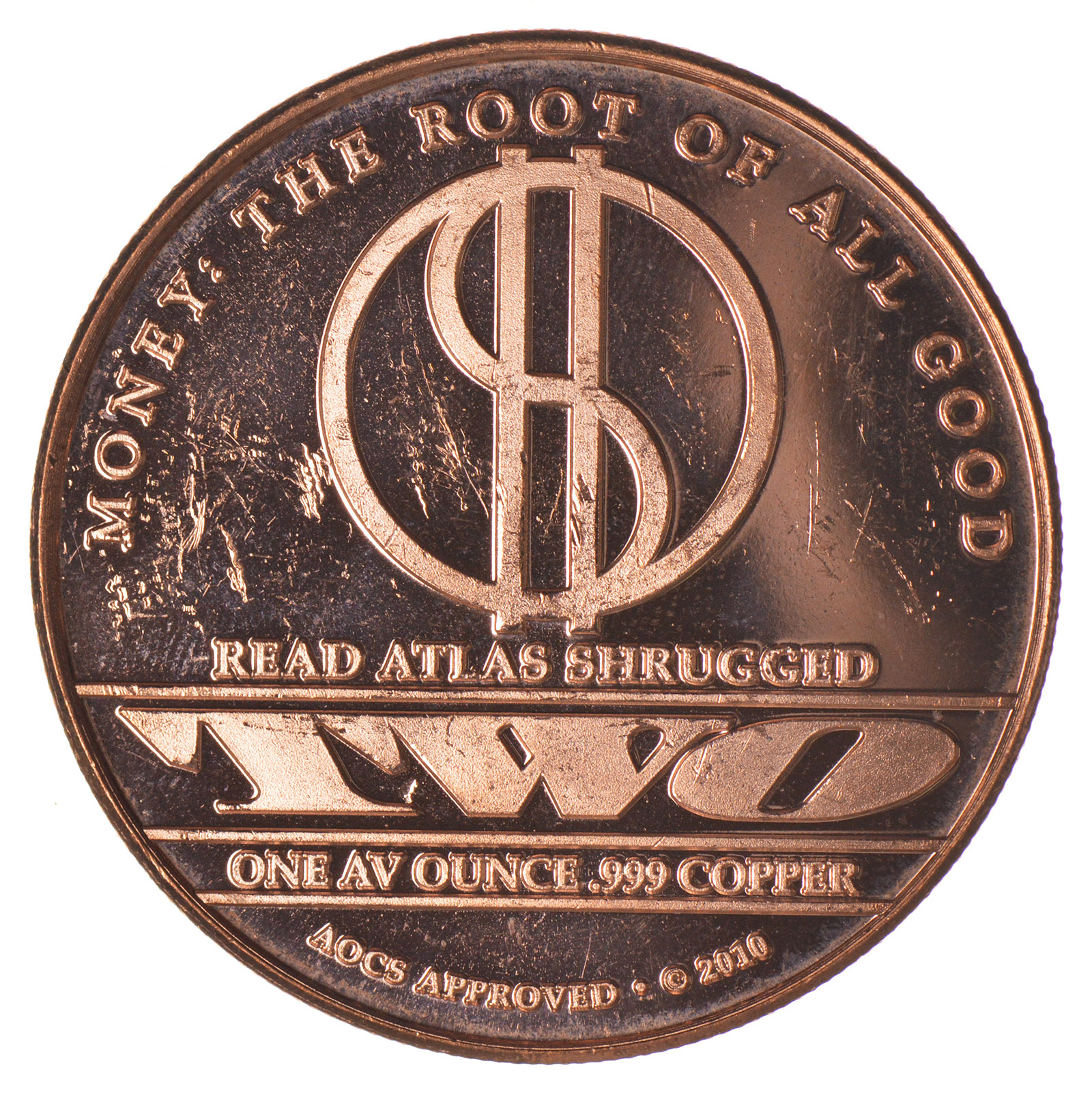 2011 One Oz. .999 Fine Copper Proof D'Anconia Round | Property Room