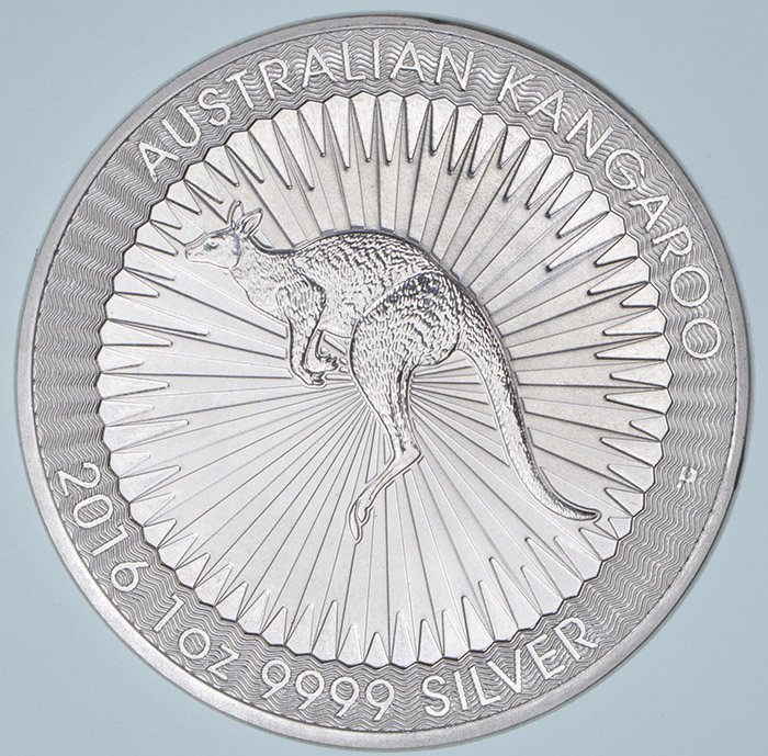 2016 1 oz Australian Silver Kangaroo Coin - One Troy oz .9999 Bullion ...