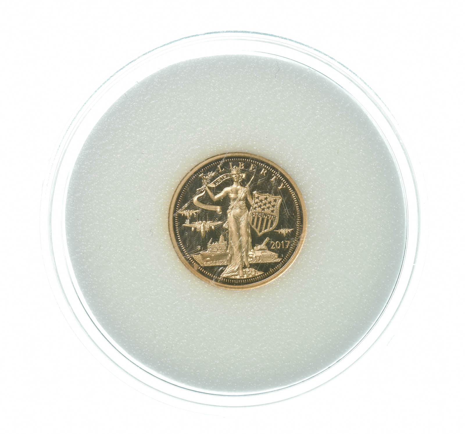2017 Cook Islands 5 Dollars - 1/10 Oz. .24 Pure Gold Standing Liberty ...