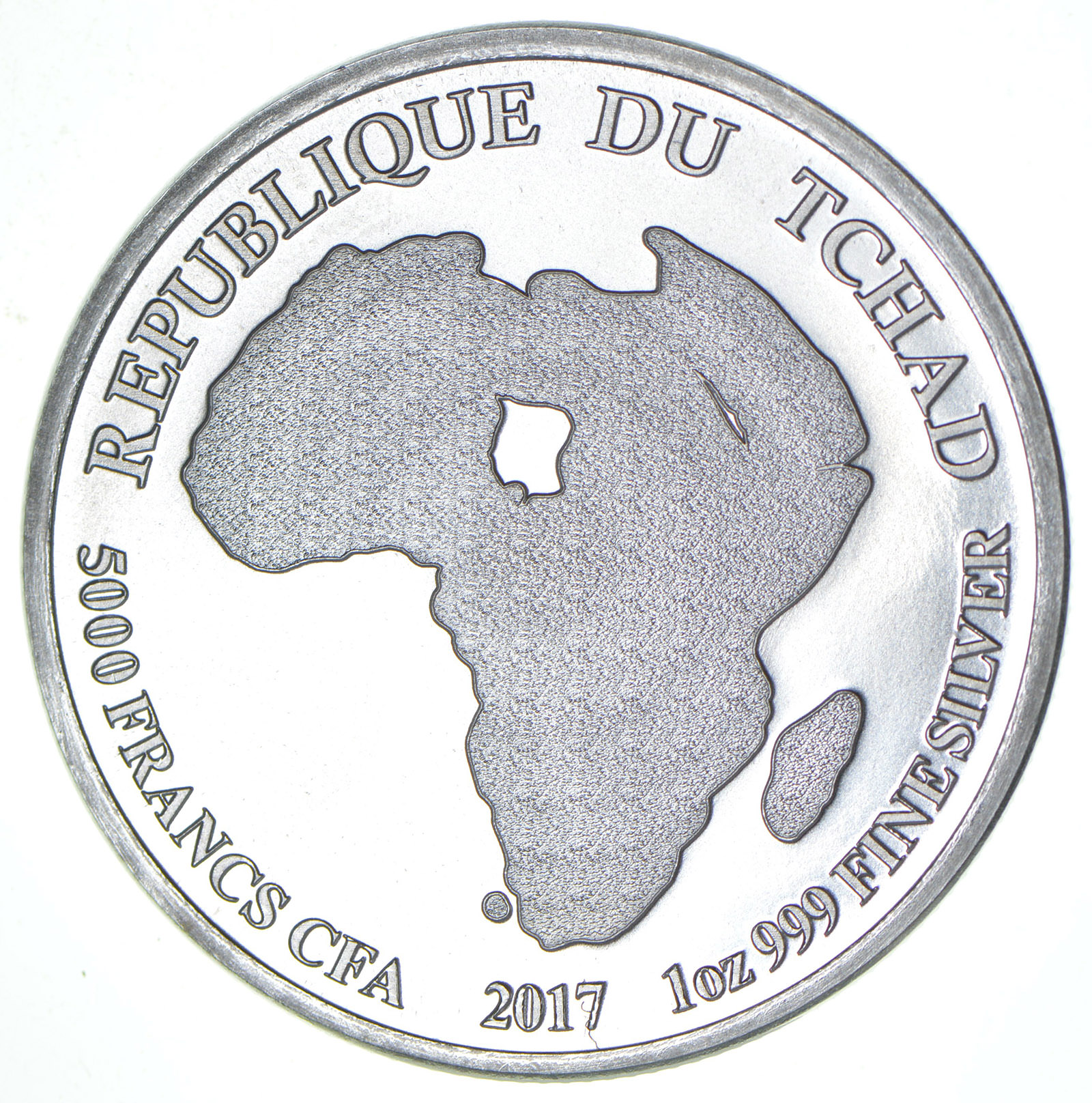 2017 - Republic of Chad - 1 Troy Oz .999 Fine Silver - Lion Coin ...