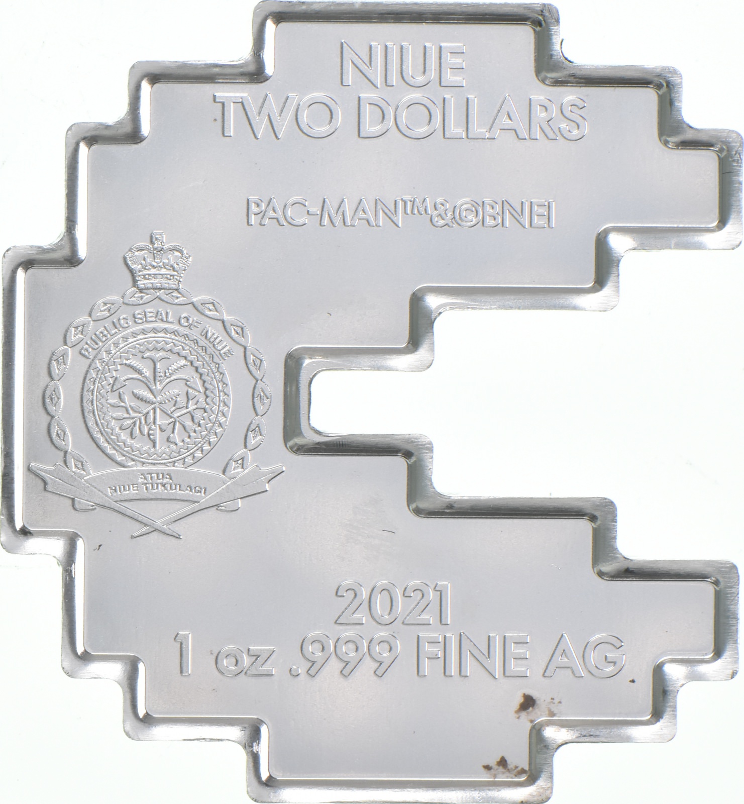 2021 MS PAC-MAN 40th ANNIVERSARY PURE SILVER COLORIZED NIUE | Property Room