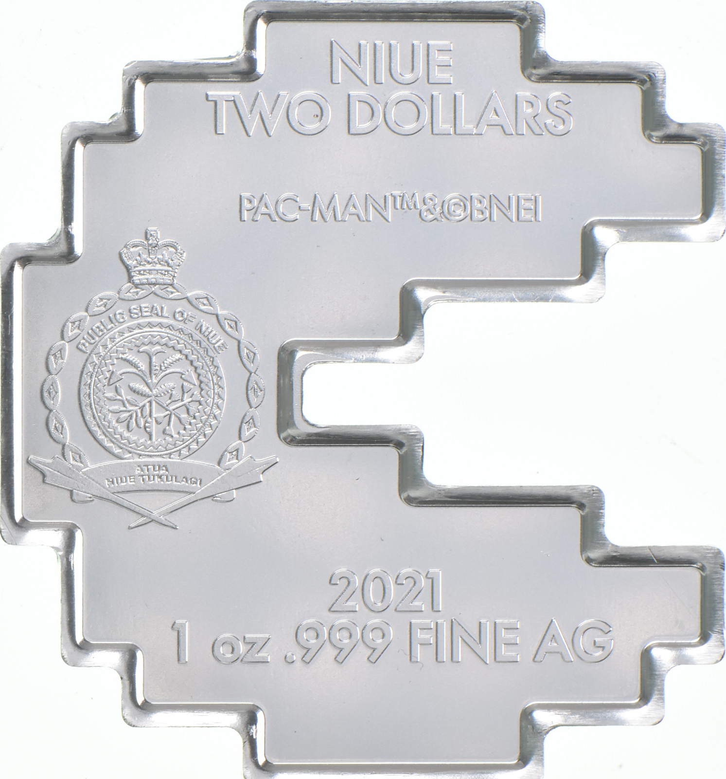 2021 MS PAC-MAN 40th ANNIVERSARY PURE SILVER COLORIZED NIUE | Property Room