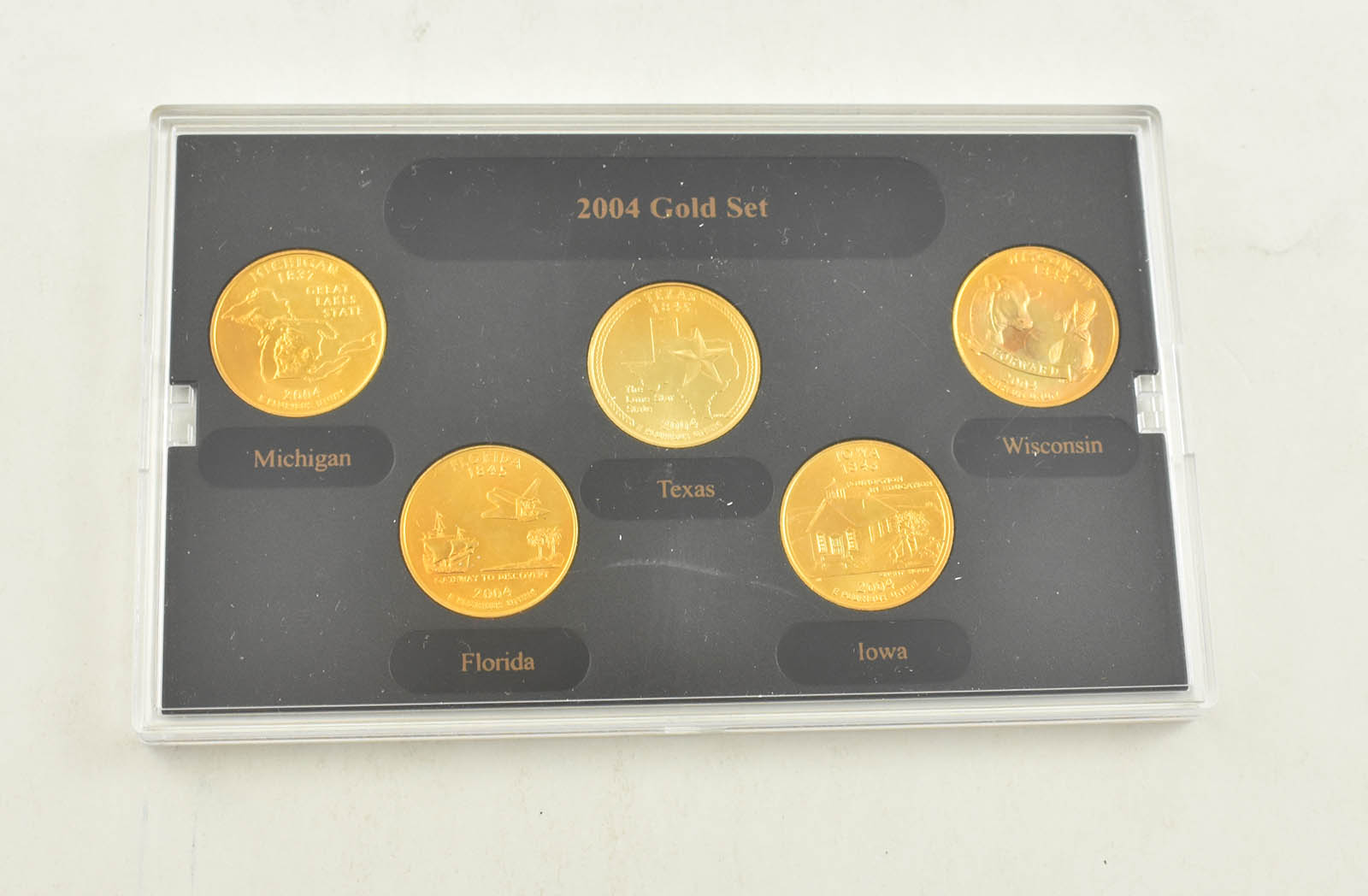 24K GOLD PLATED 2004 State Quarter Set - AWESOME | Property Room