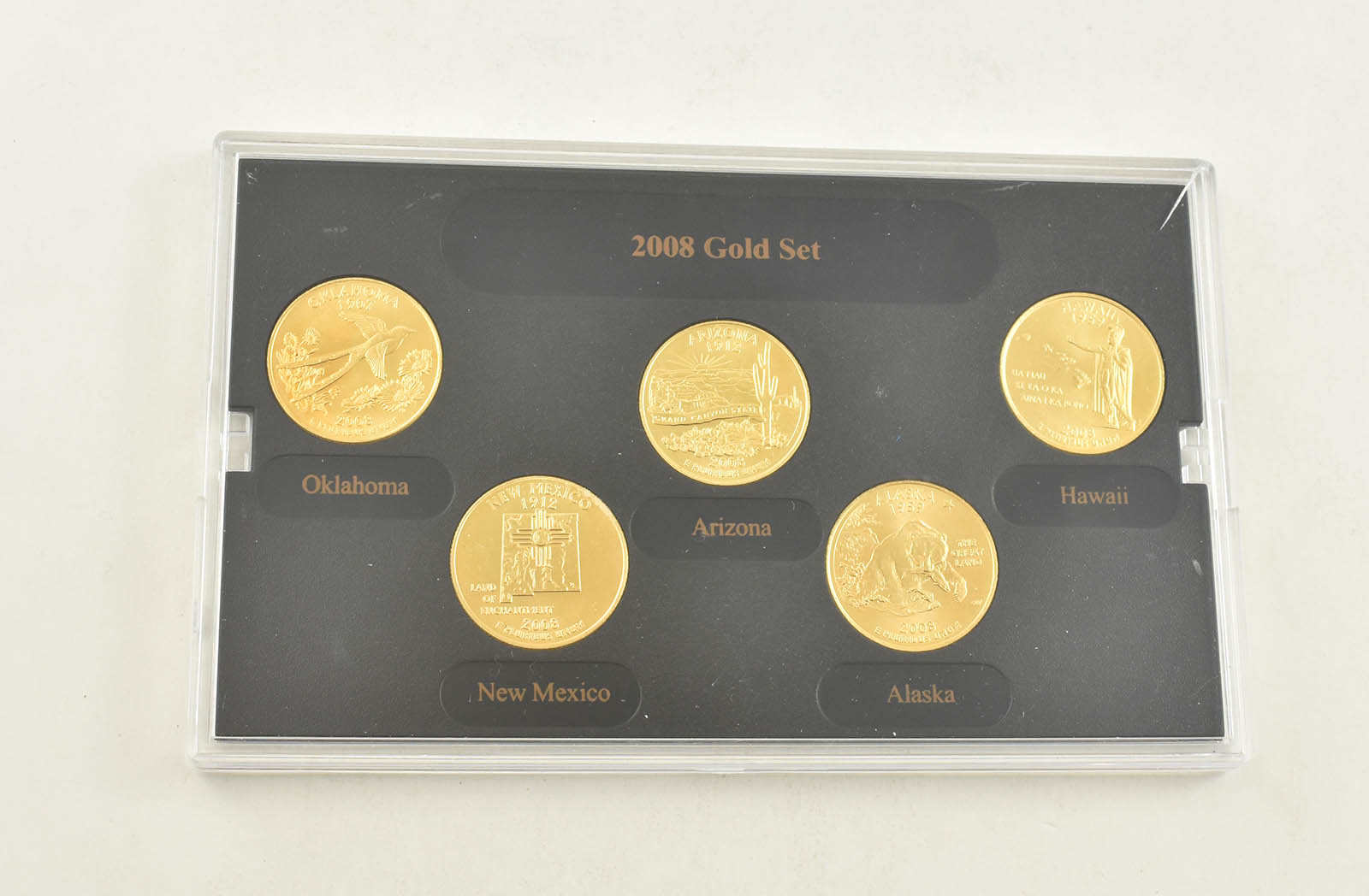 24K GOLD PLATED 2008 State Quarter Set - AWESOME | Property Room