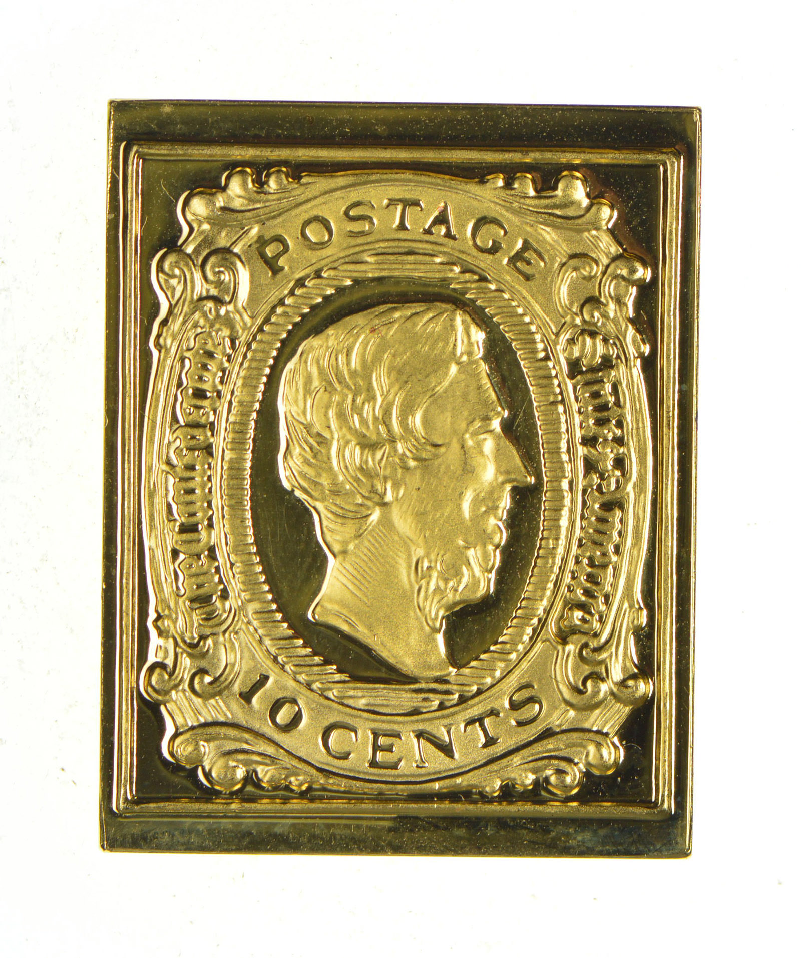 24K Gold Plated SILVER - $0.10 Jefferson Davis General Issue Postage ...