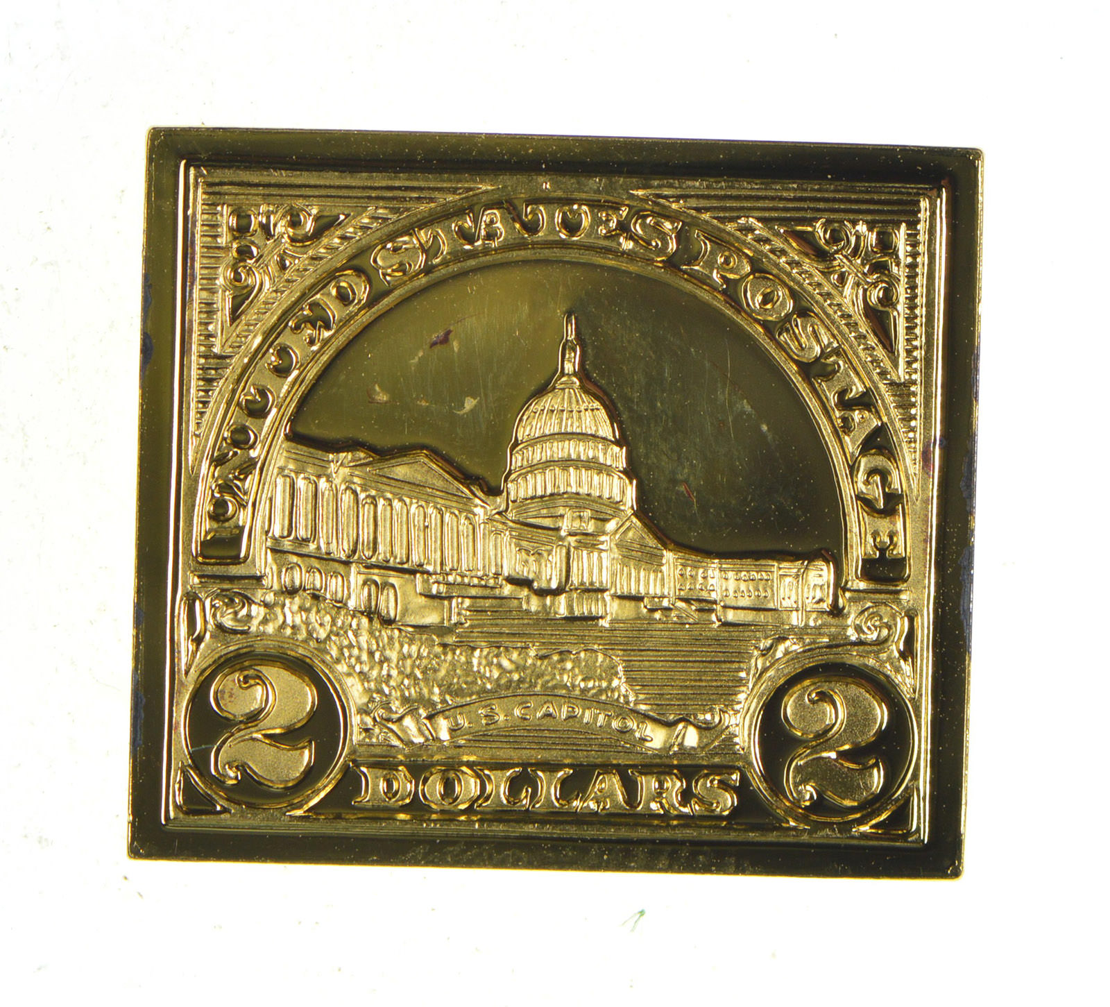24K Gold Plated SILVER - US Capitol Regular Issue Postage .925 Sterling ...
