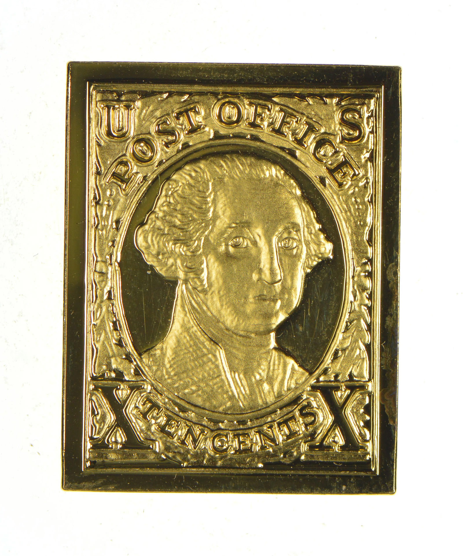 24K Gold Plated SILVER - Washington First US Issue Postage .925 ...