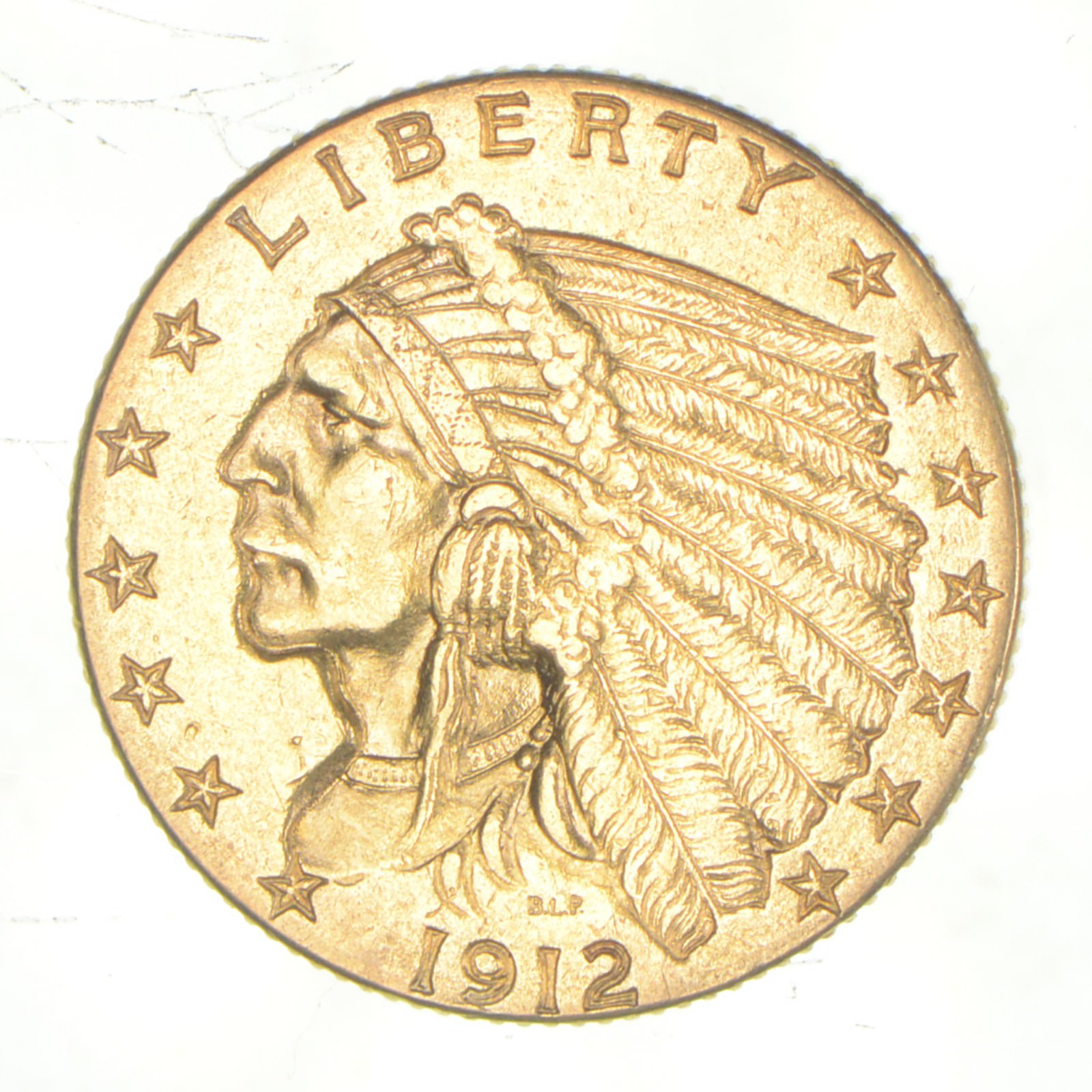 $2.50 United States 90% US Gold Coin - 1912 Indian - No Reserve ...