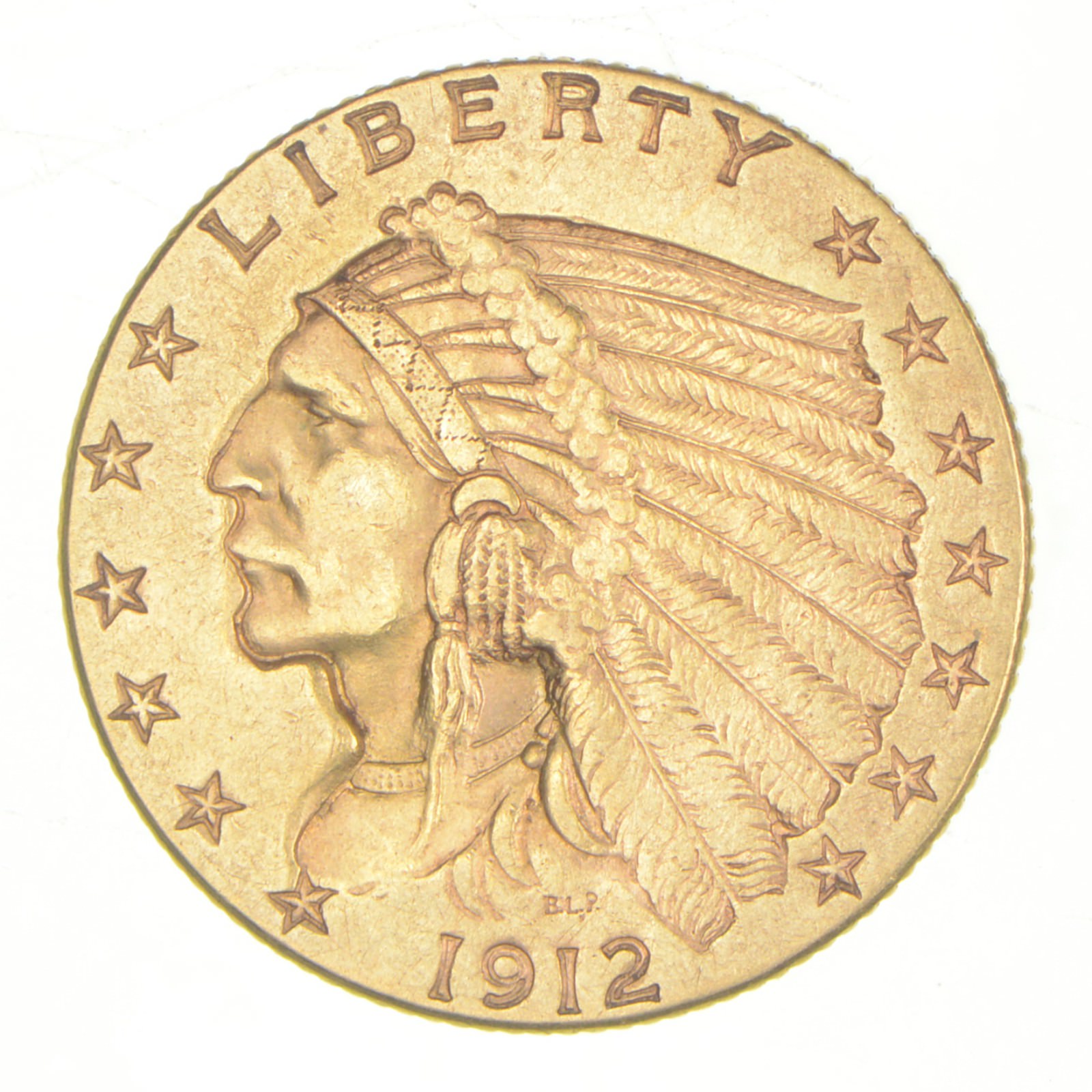$2.50 United States 90% US Gold Coin - 1912 Indian - No Reserve ...