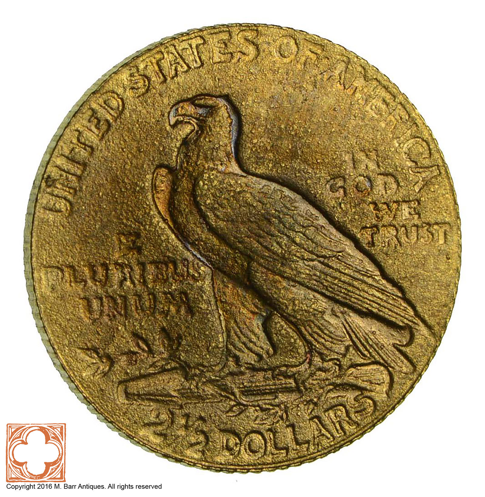 $2.50 United States Gold Coin - 1908 Incused Indian - Stunning ...