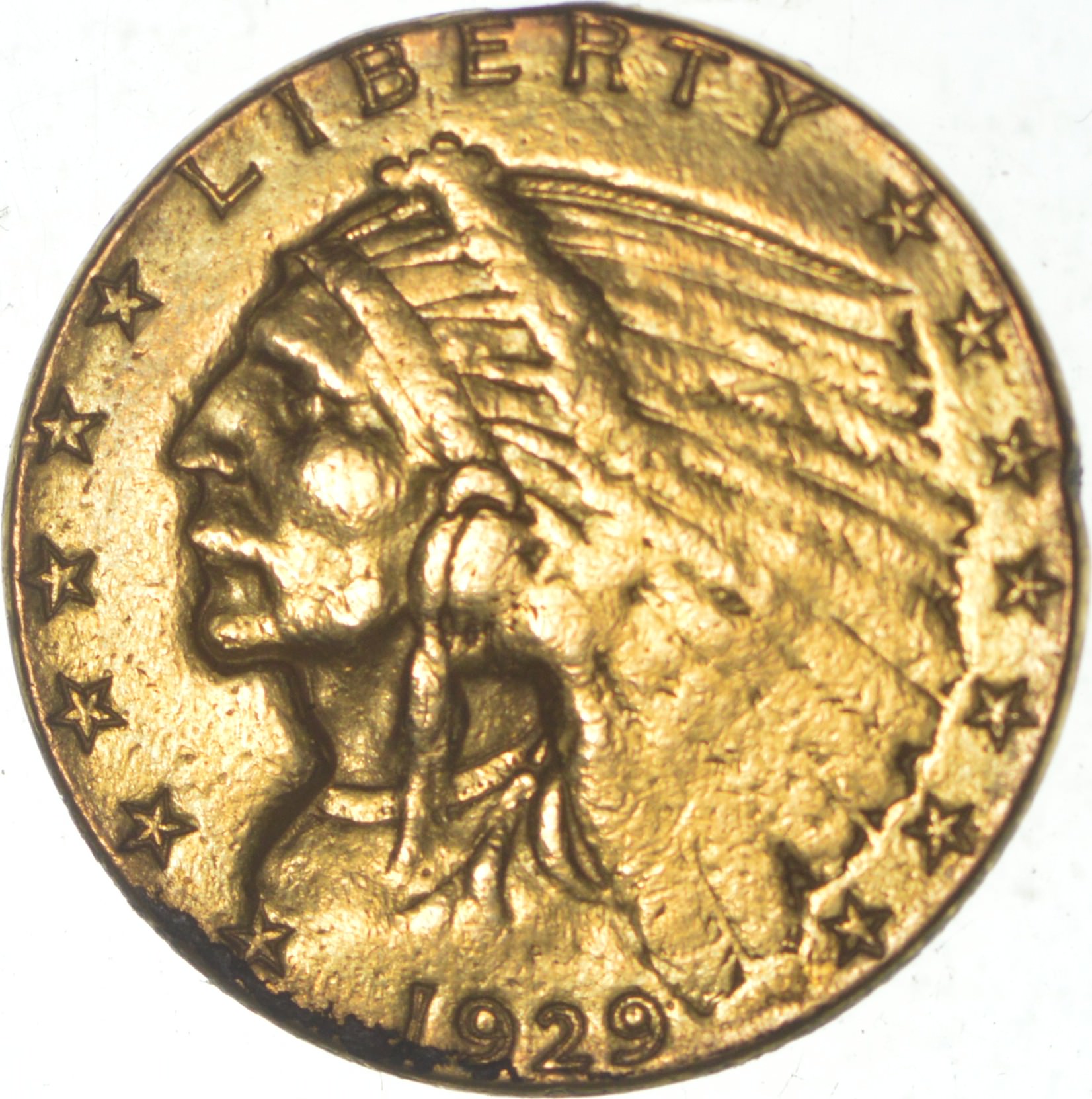 $2.50 United States Gold Coin - 1929 Incused Indian - Stunning ...