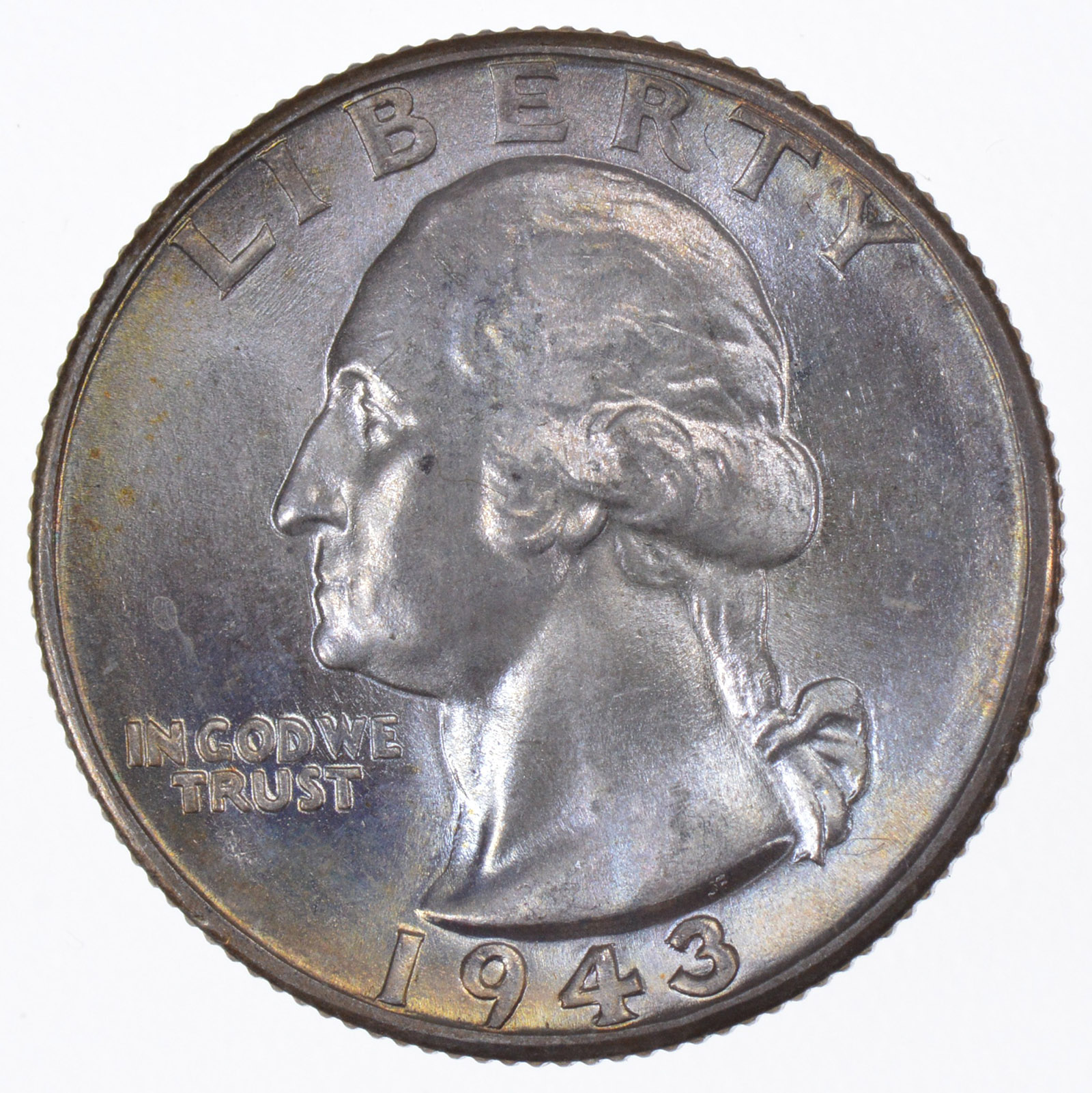 25c - Choice Unc - BETTER DATE 1943 - Washington Quarter | Property Room