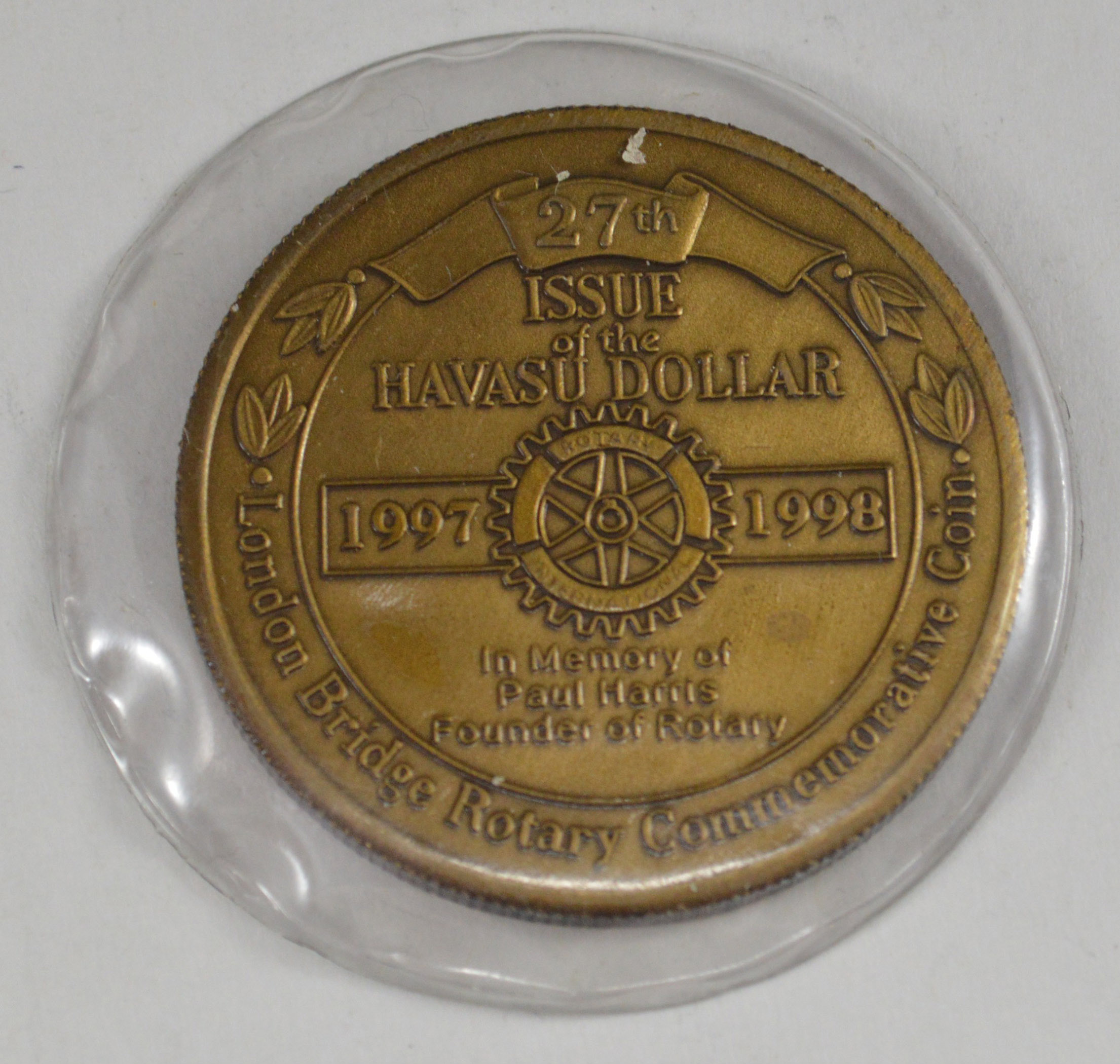27th Issue Of Havasu Dollar London Bridge Rotary Commemorative Coin ...