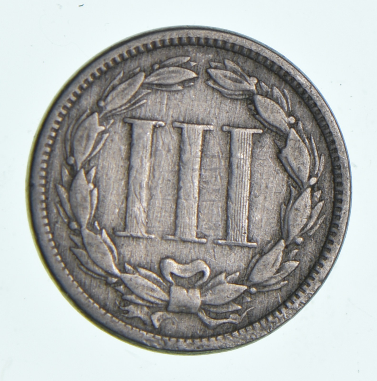 ***3***THREE***Cent***1865 - 3 Cent Piece Copper Nickel - Neat ...