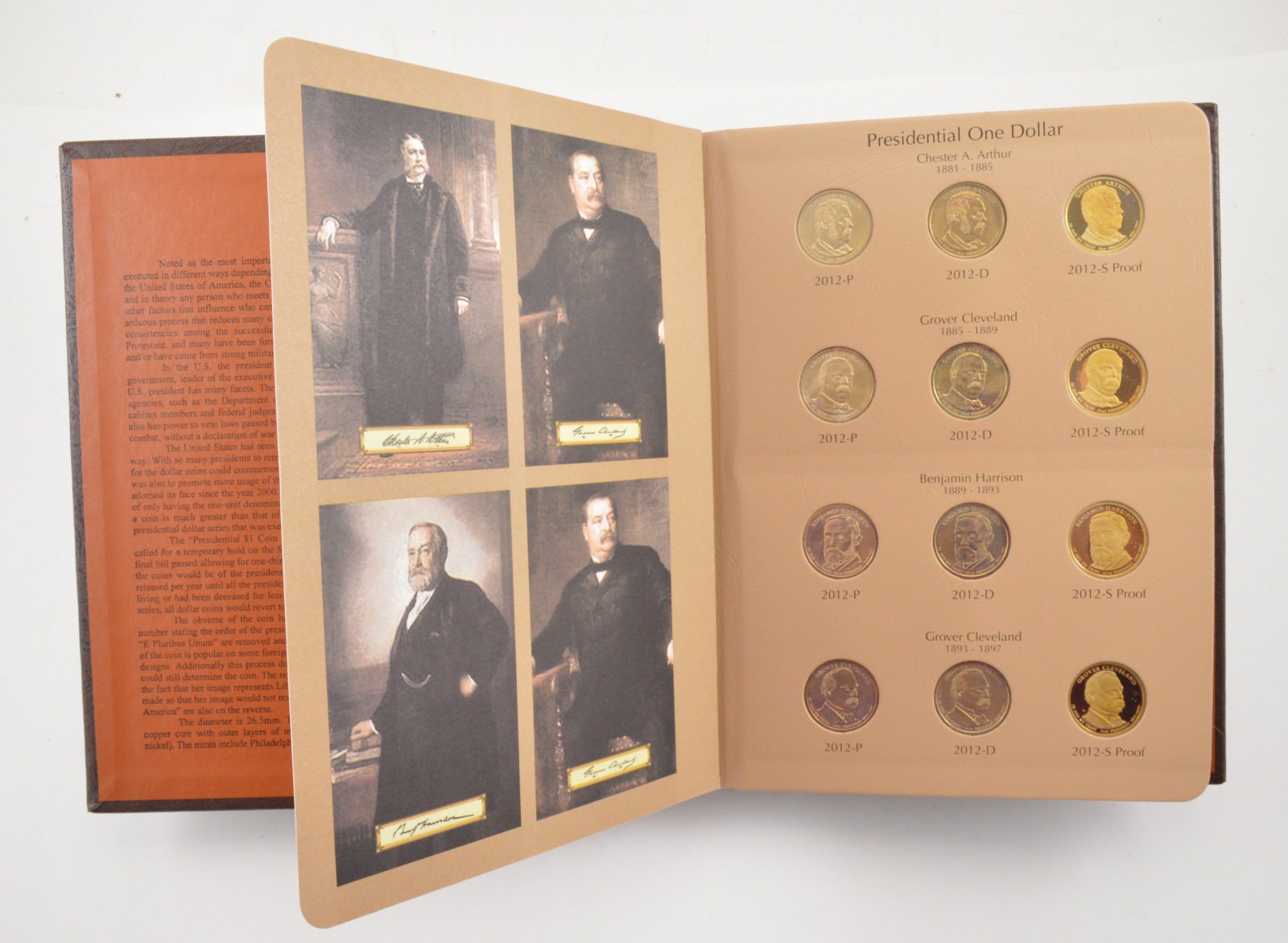 45 Coins Presidential Dollar Collection 2012-2016 Dansco Album Set ...