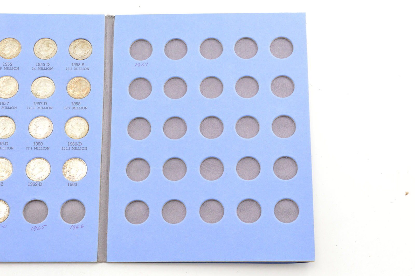 48 1946-1966 Roosevelt Dime Collection Album Set | Property Room