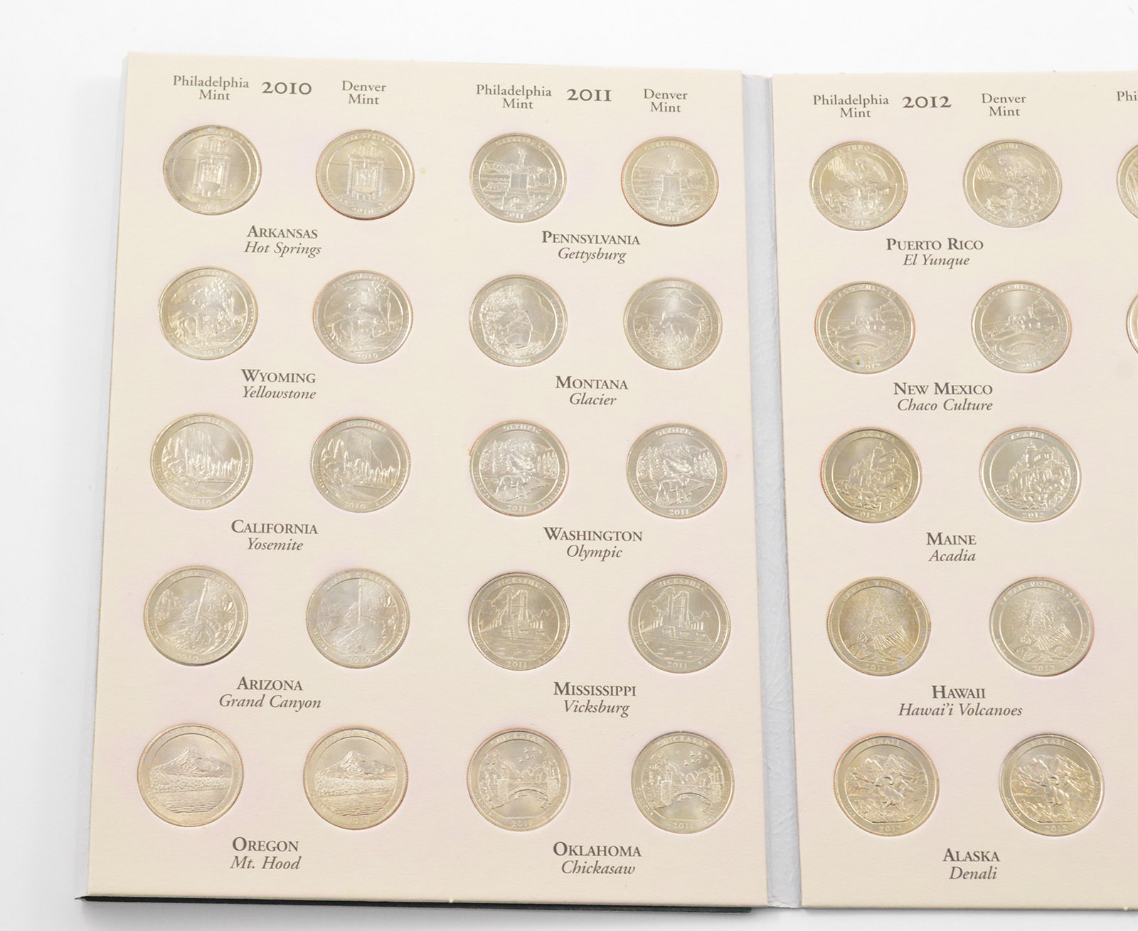48 Coins National Parks 2010-2015 Washington Quarter Collection Set ...