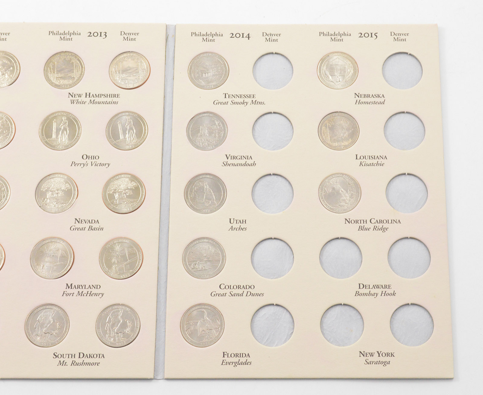 48 Coins National Parks 2010-2015 Washington Quarter Collection Set ...