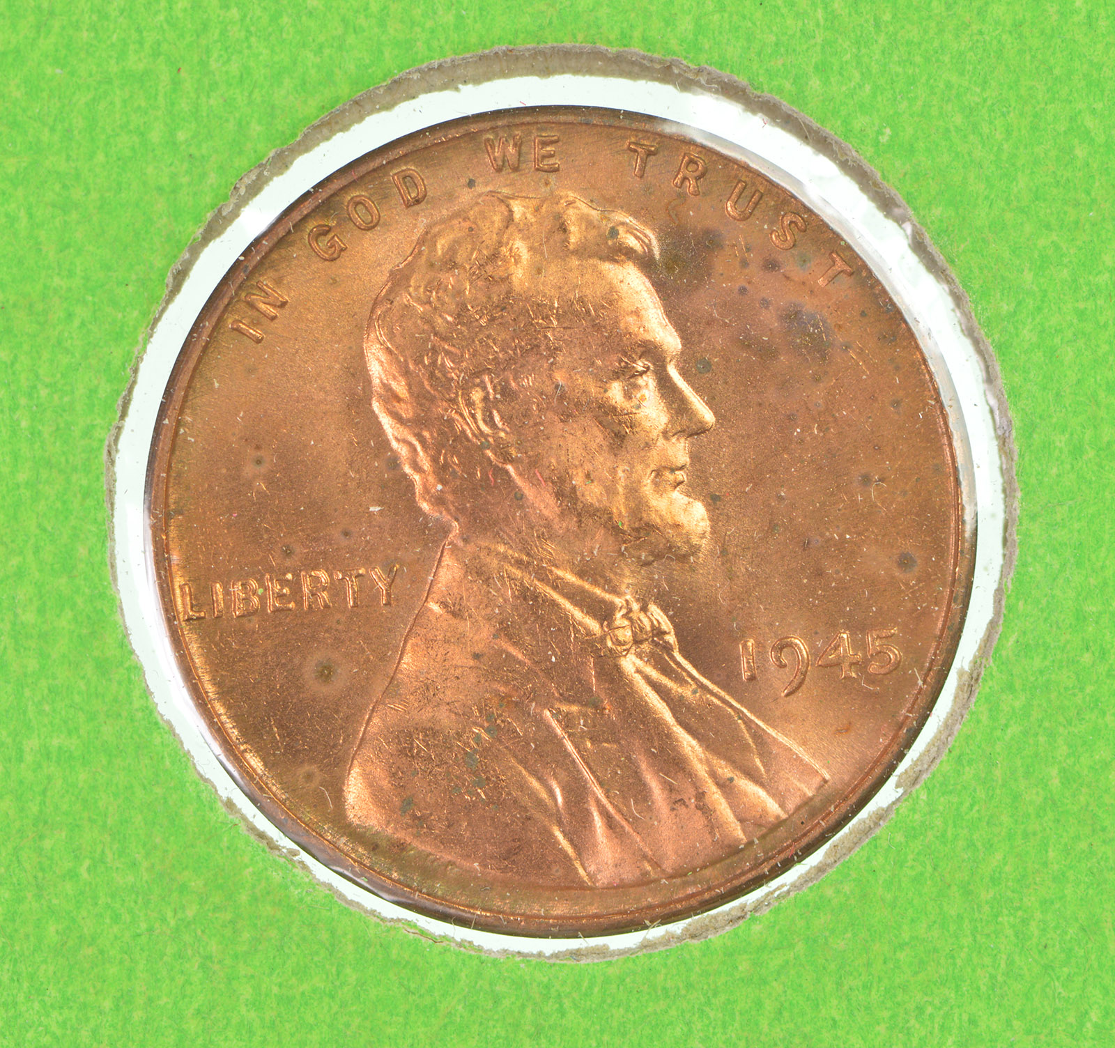 *$5 S&H* Original 1945 Lincoln Wheat Cent - Unc | Property Room
