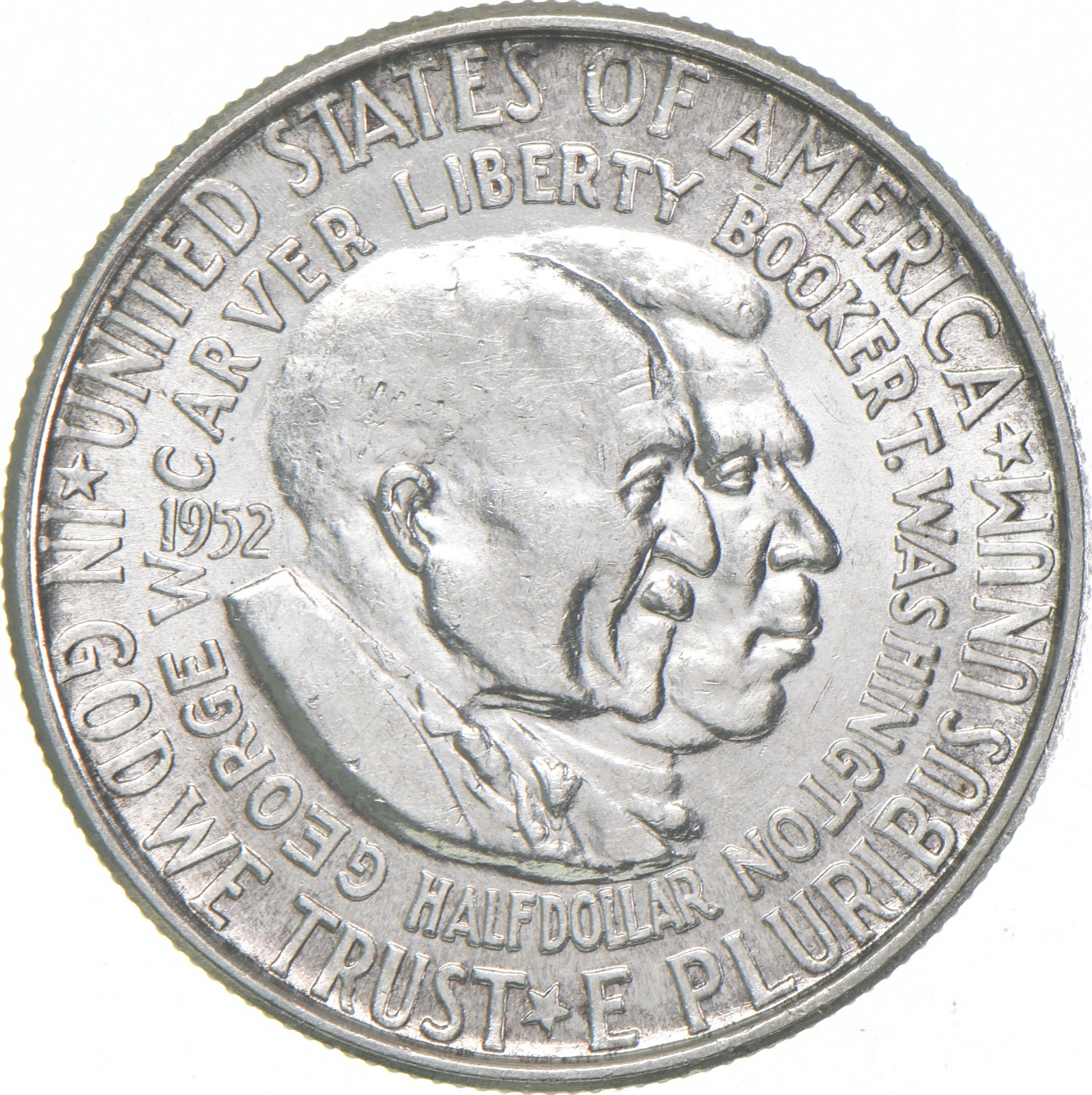 50c - Gem BU - 1952 Washington Carver - Commemorative Half Dollar ...