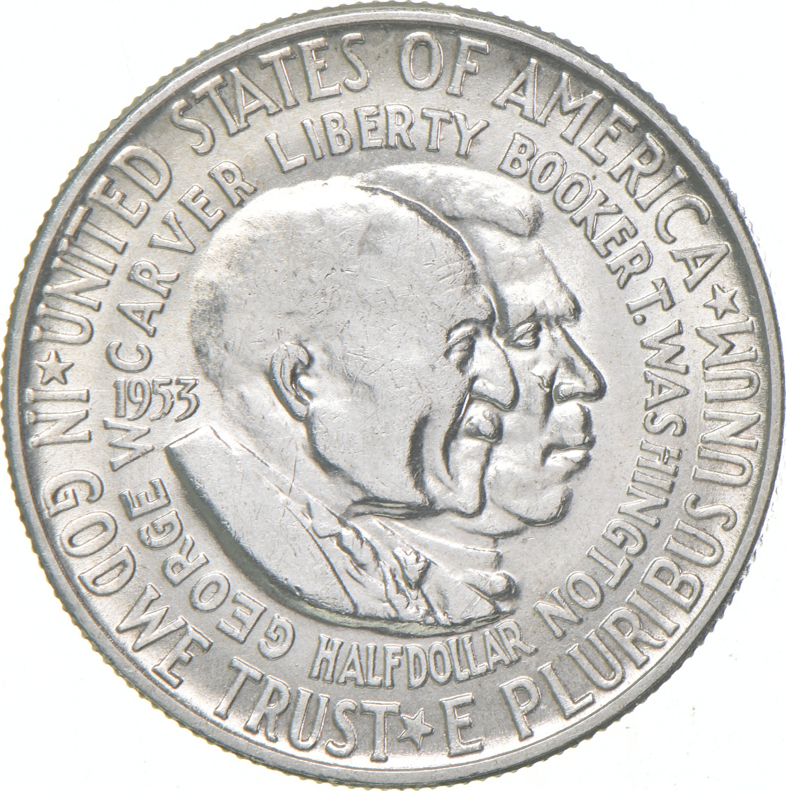 50c - Gem BU - 1953 Washington Carver - Commemorative Half Dollar ...