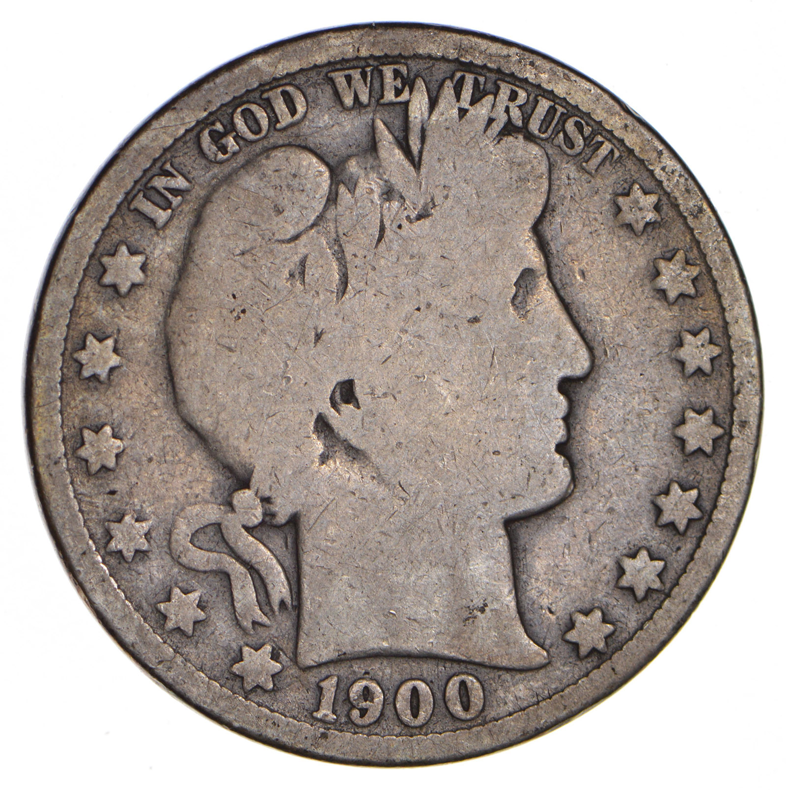 50c United States Coin - 1900-O Liberty Barber 90% Silver US Half ...