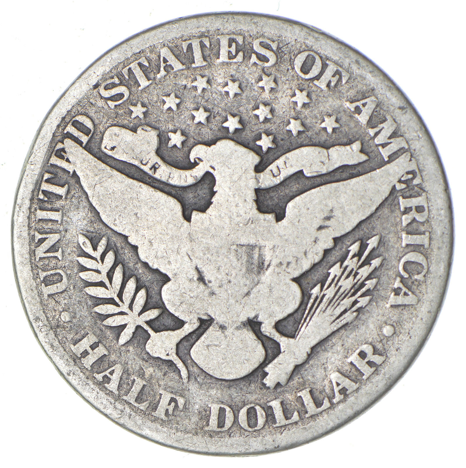 50c United States Coin - 1902 Liberty Barber 90% Silver US Half Dollar ...