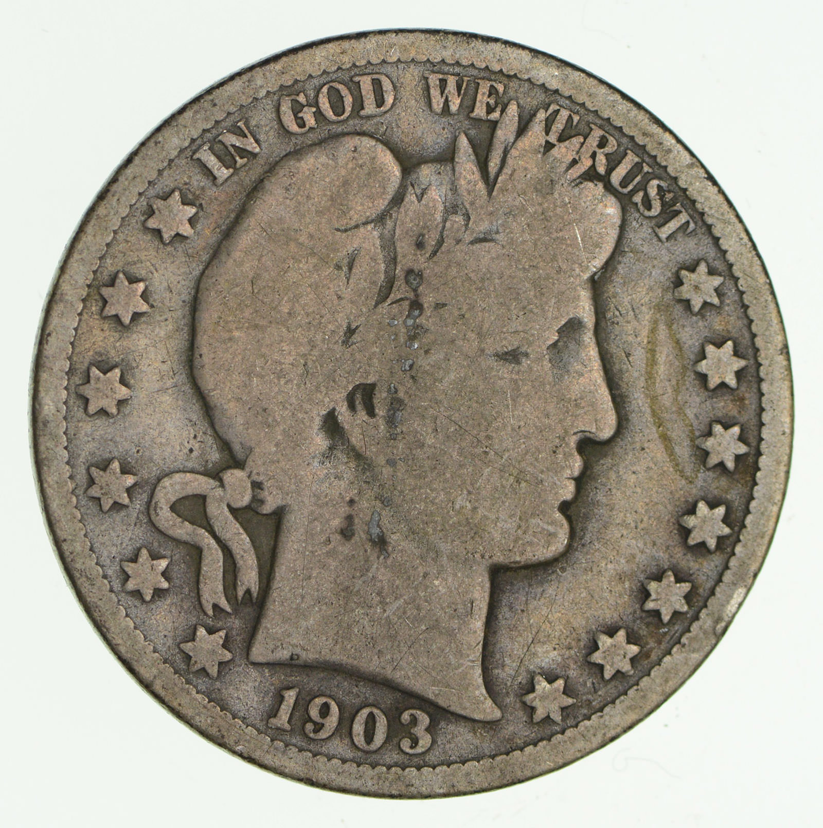 50c United States Coin - 1903-O Liberty Barber 90% Silver US Half ...