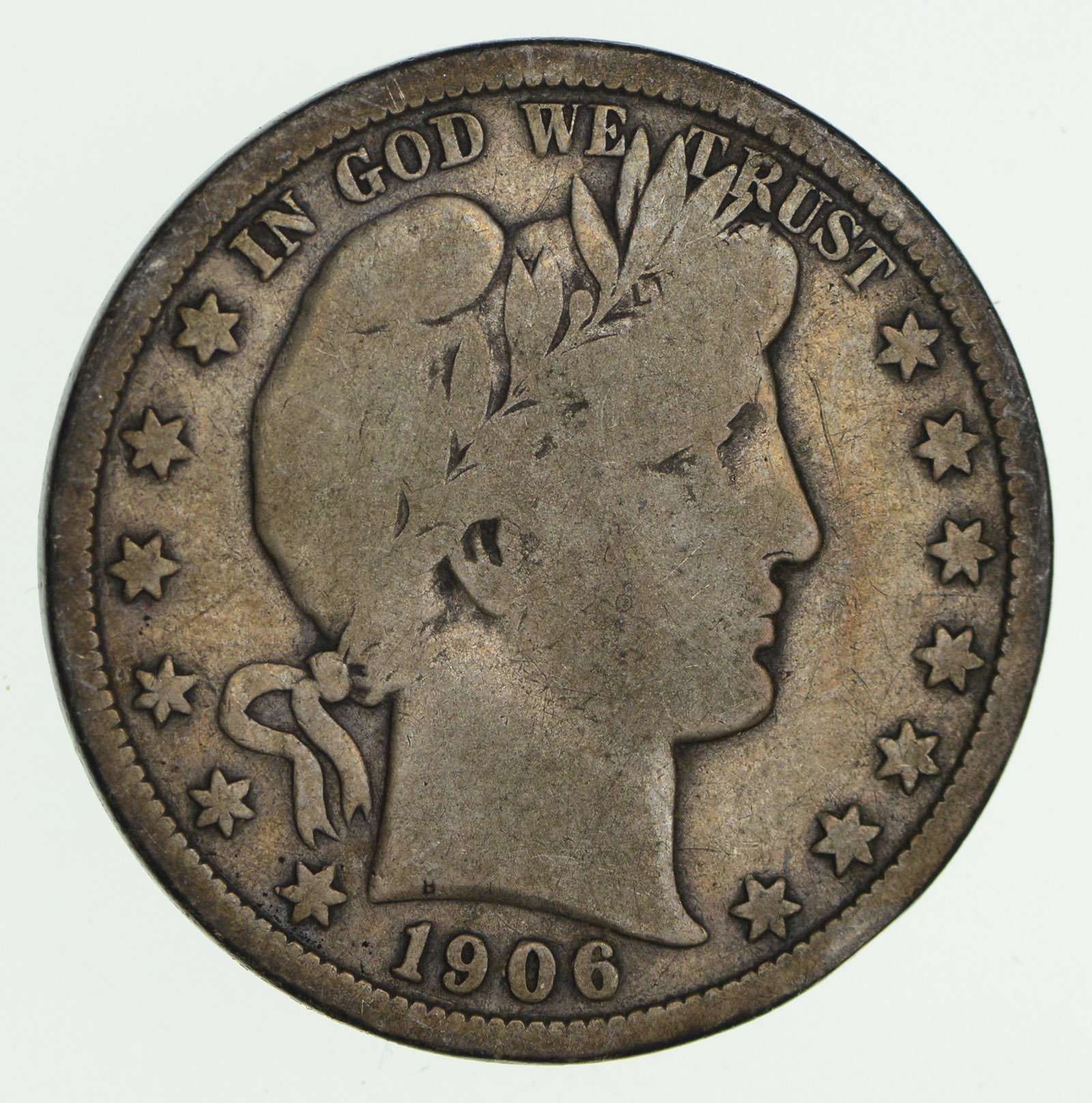 50c United States Coin - 1906-O Liberty Barber 90% Silver US Half ...