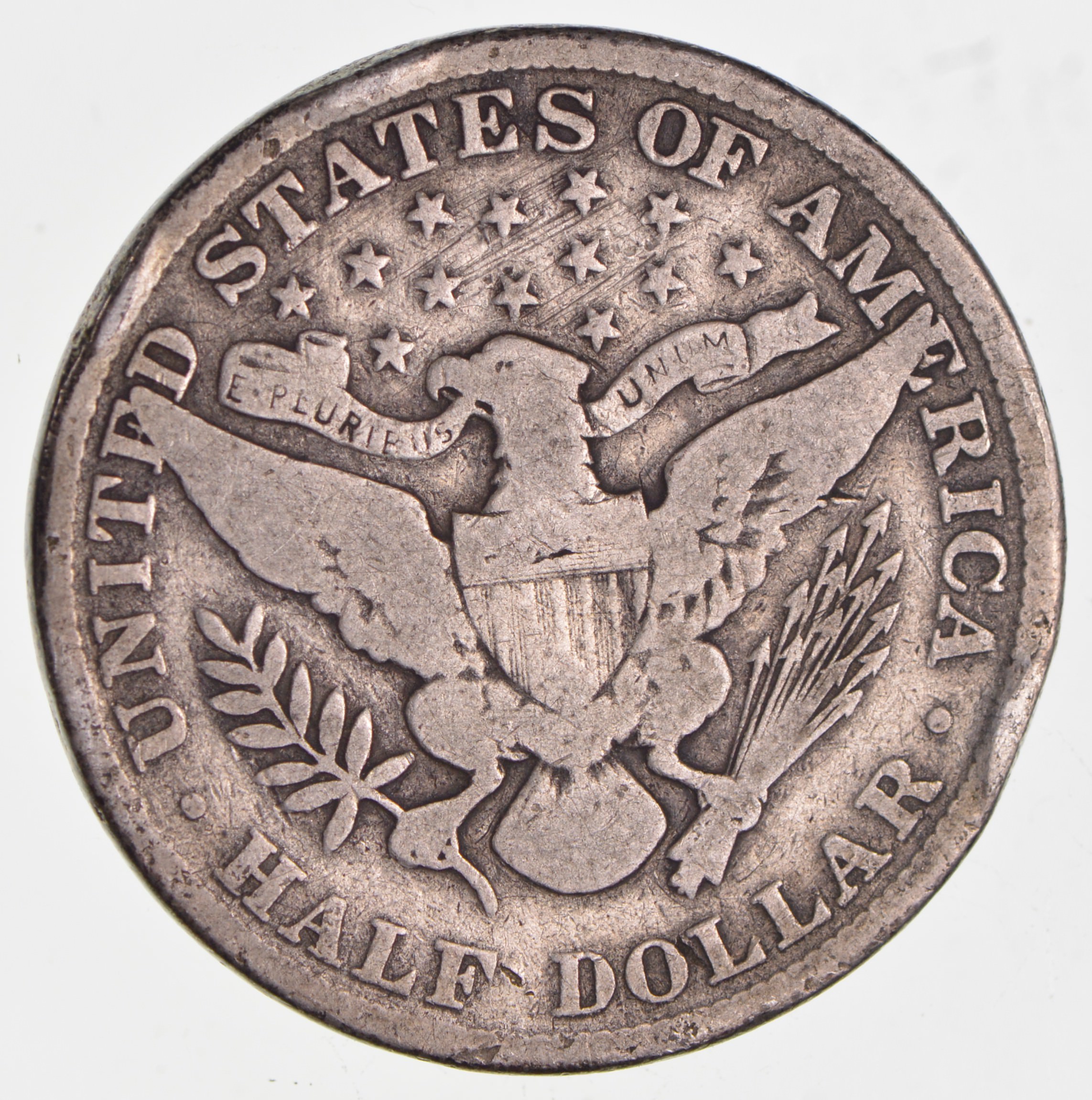 50c United States Coin - 1907 Liberty Barber 90% Silver US Half Dollar ...