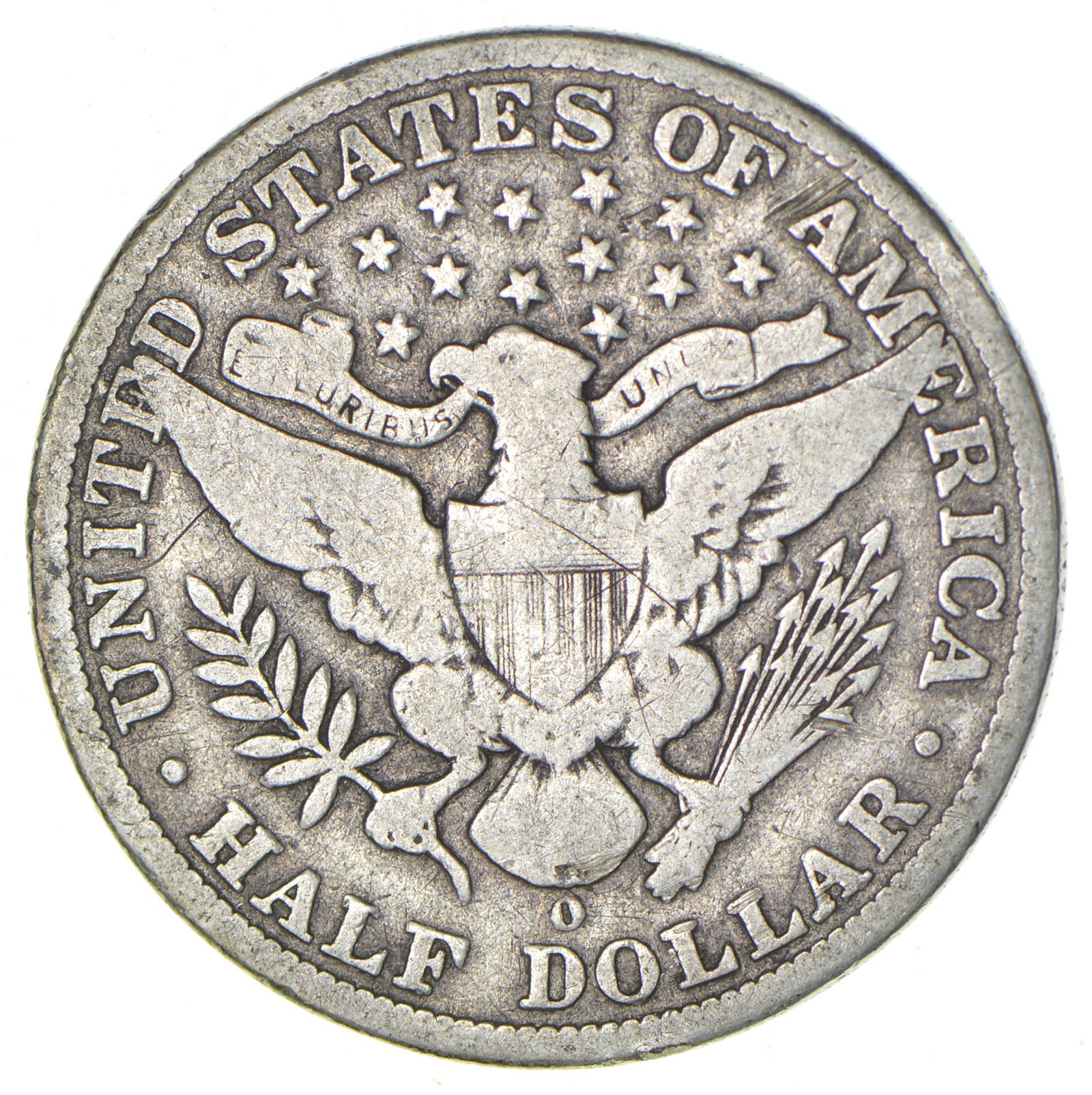 50c United States Coin - 1908-O Liberty Barber 90% Silver US Half ...
