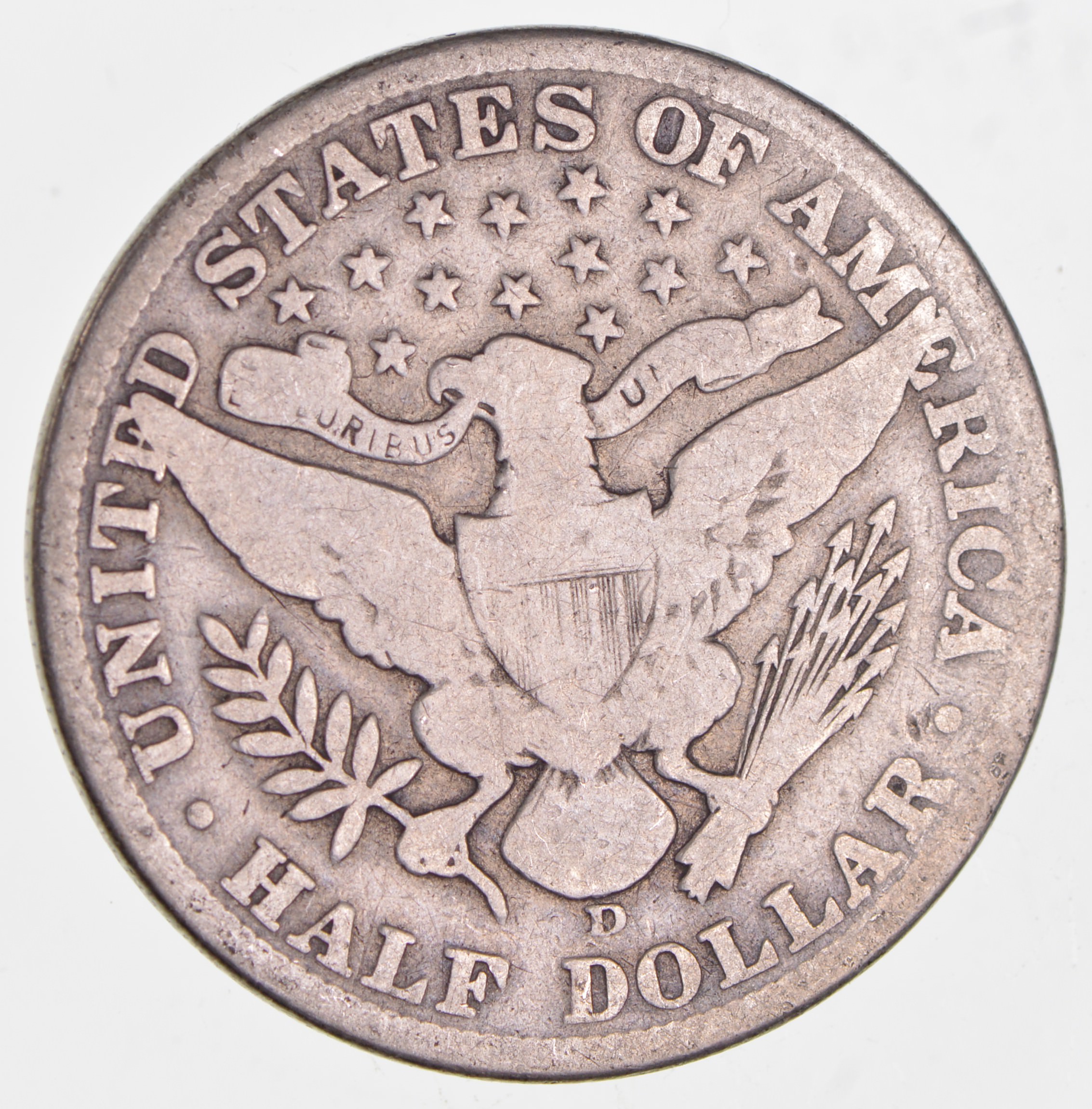 50c United States Coin - 1912-D Liberty Barber 90% Silver US Half ...
