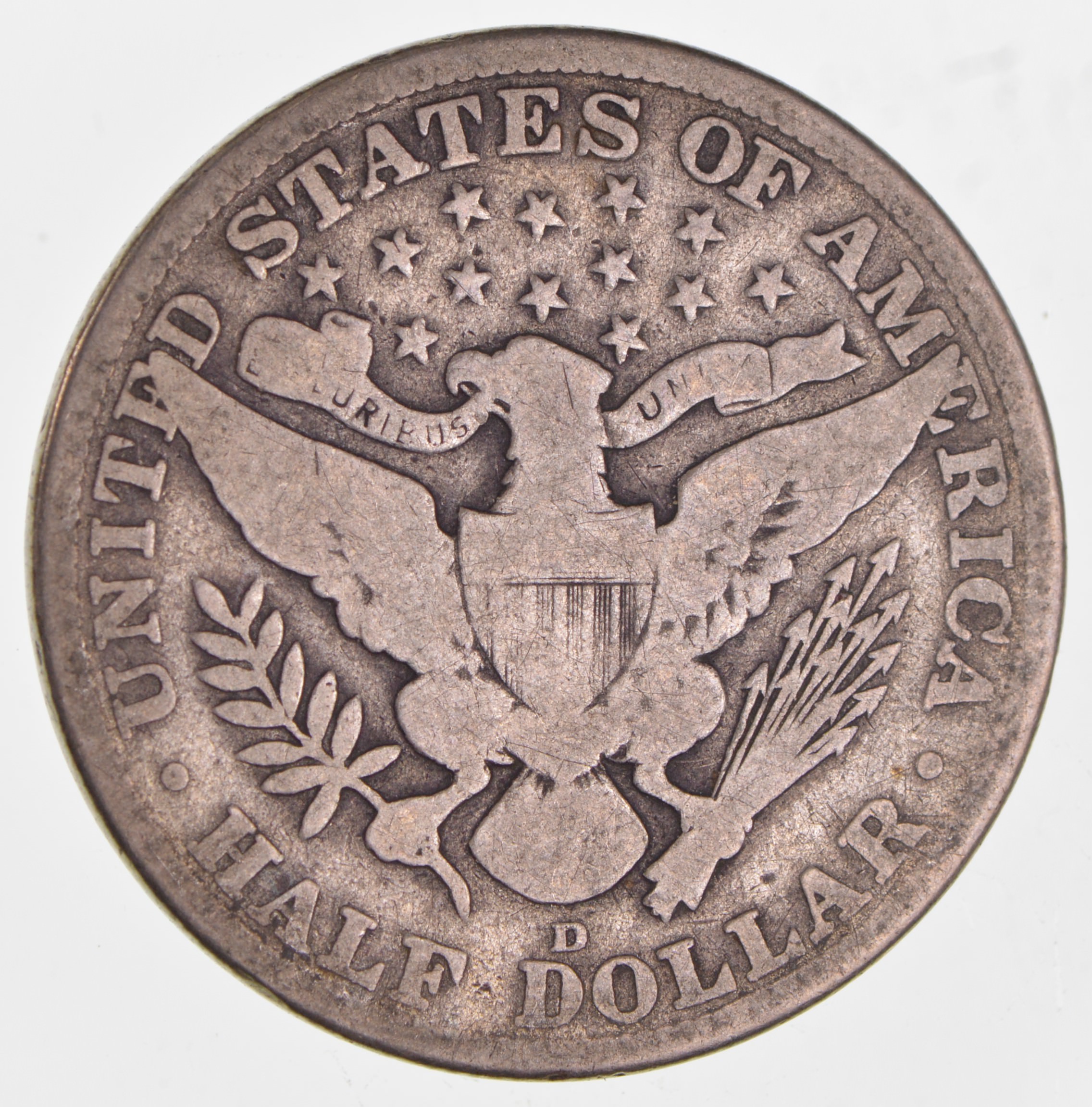 50c United States Coin - 1912-D Liberty Barber 90% Silver US Half ...