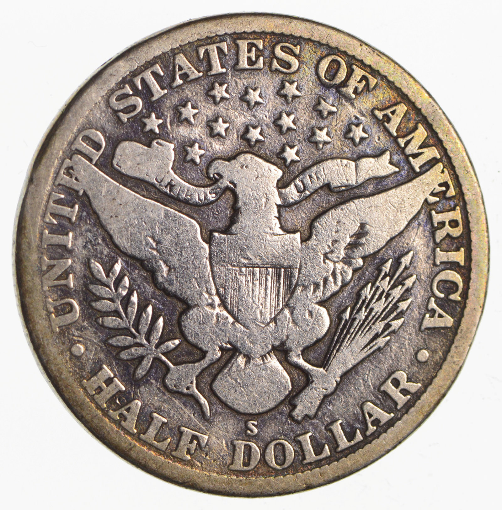 50c United States Coin - 1912-S Liberty Barber 90% Silver US Half ...