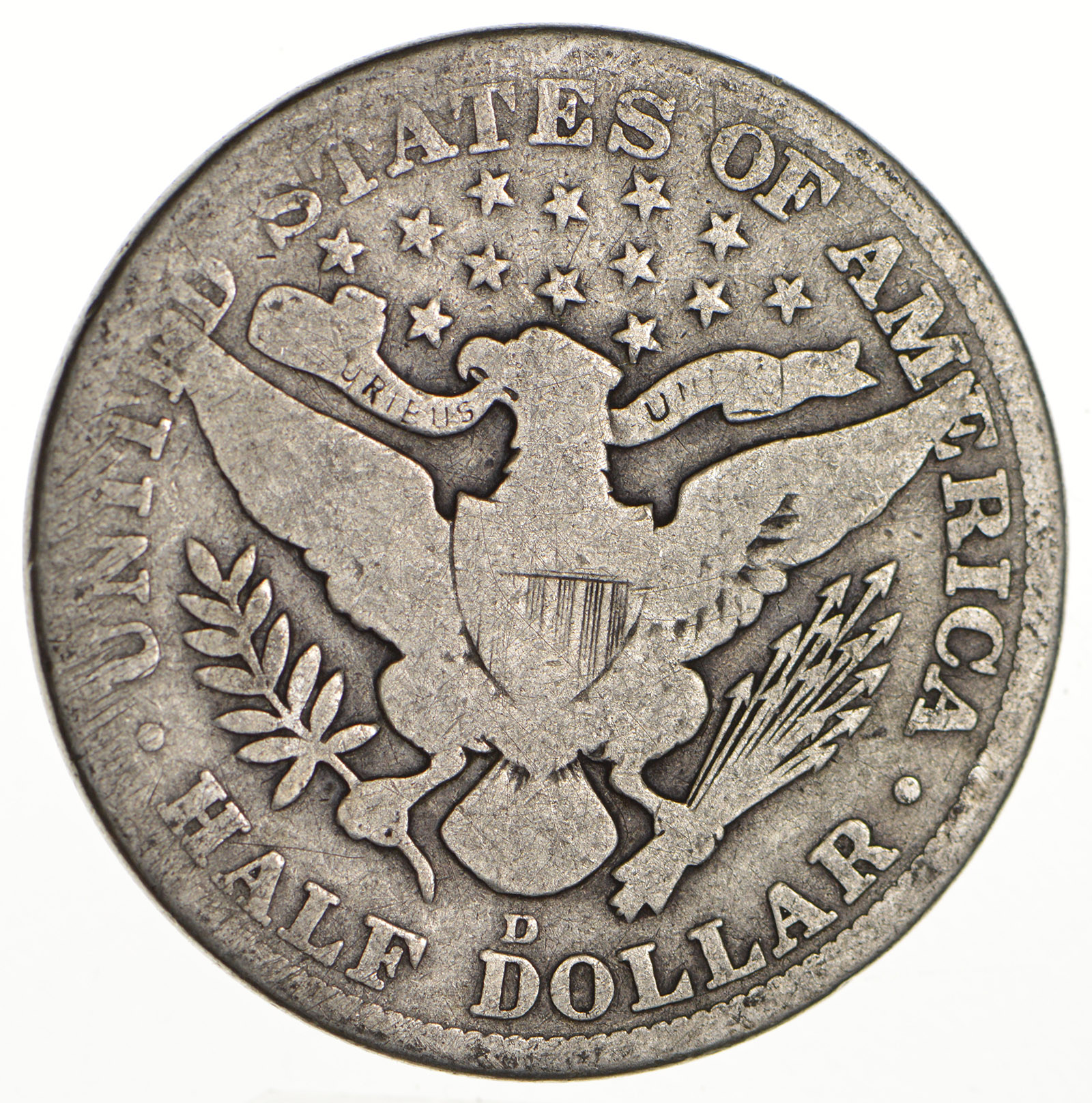50c United States Coin - 1913-D Liberty Barber 90% Silver US Half ...