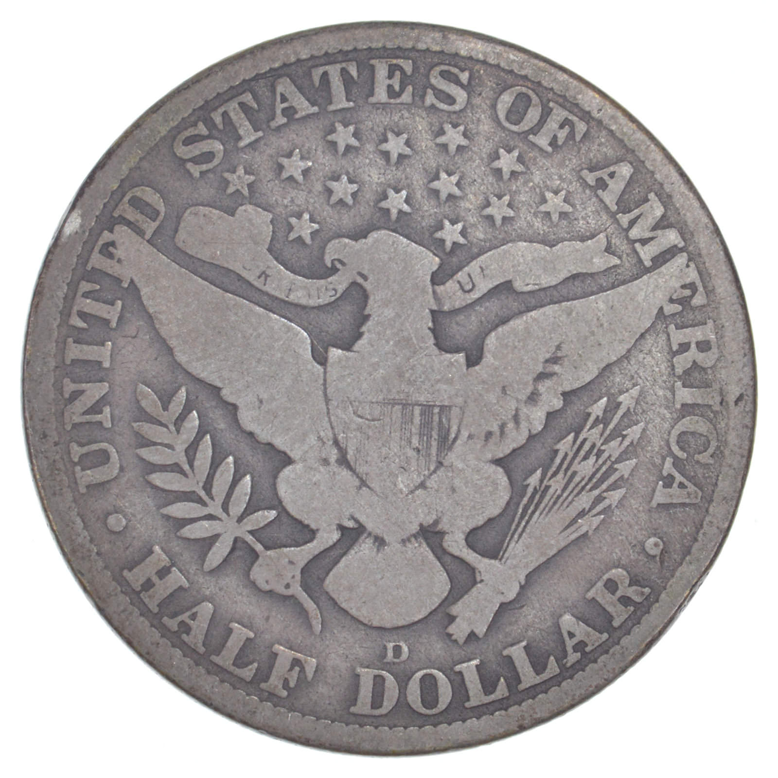 50c United States Coin - 1915-D Liberty Barber 90% Silver US Half ...