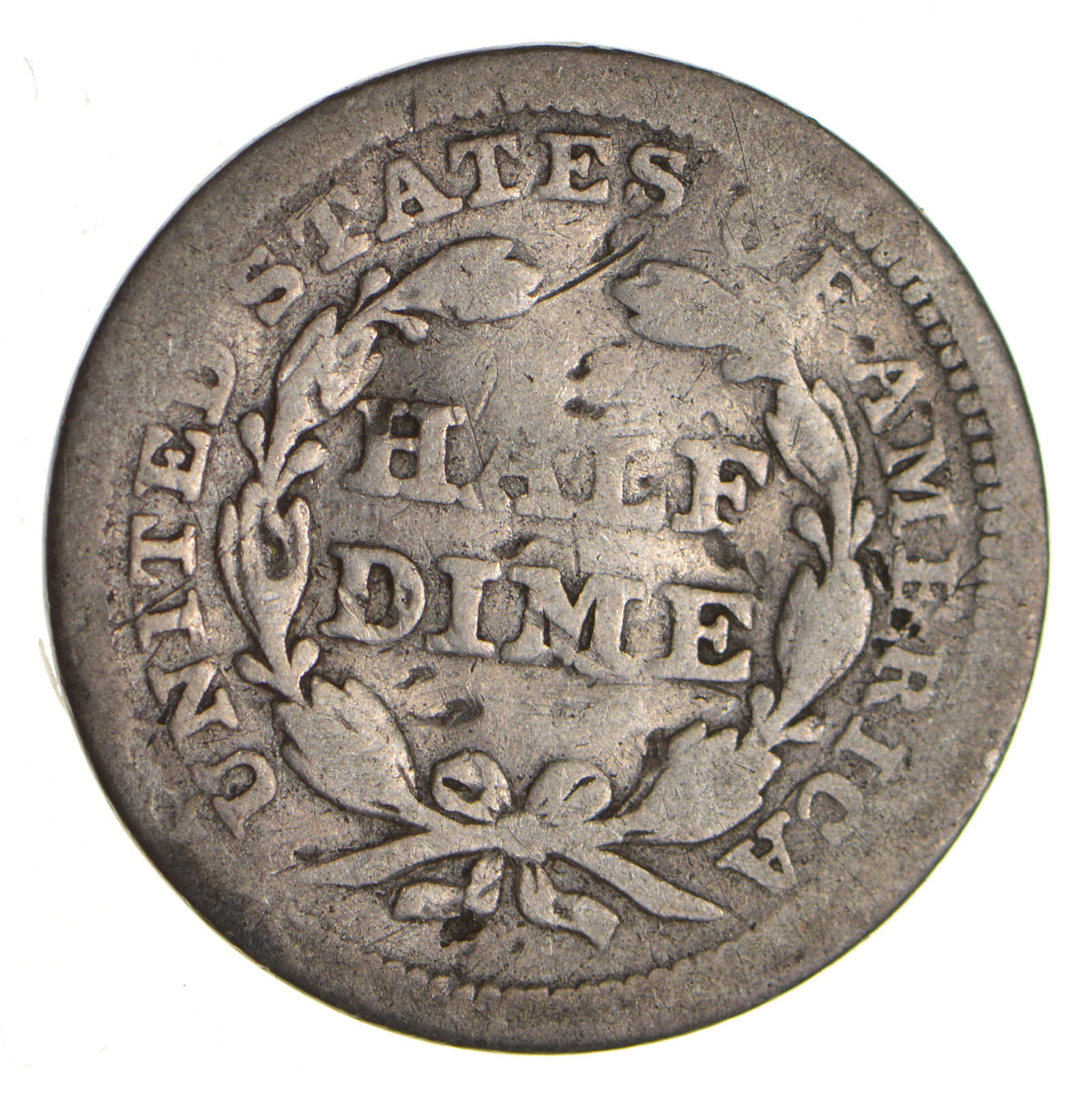 5c ***1/2 Dime HALF** - 1844 Seated Liberty Half Dime - Early American ...