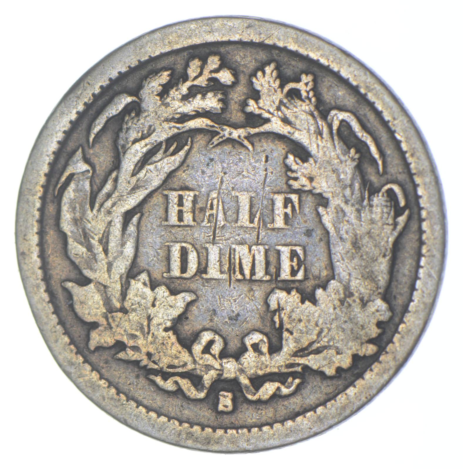5c ***1/2 Dime HALF** - 1872-S Seated Liberty Half Dime - Early ...