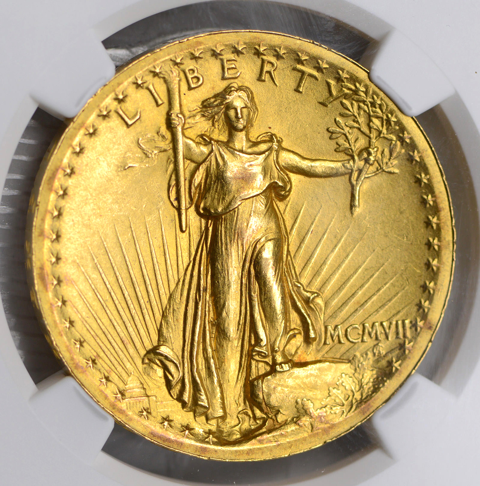 RARE - MS62 1907 HIGH RELIEF $20.00 St-Gaudens Gold Double Eagle - Wire Rim - NGC Graded ...
