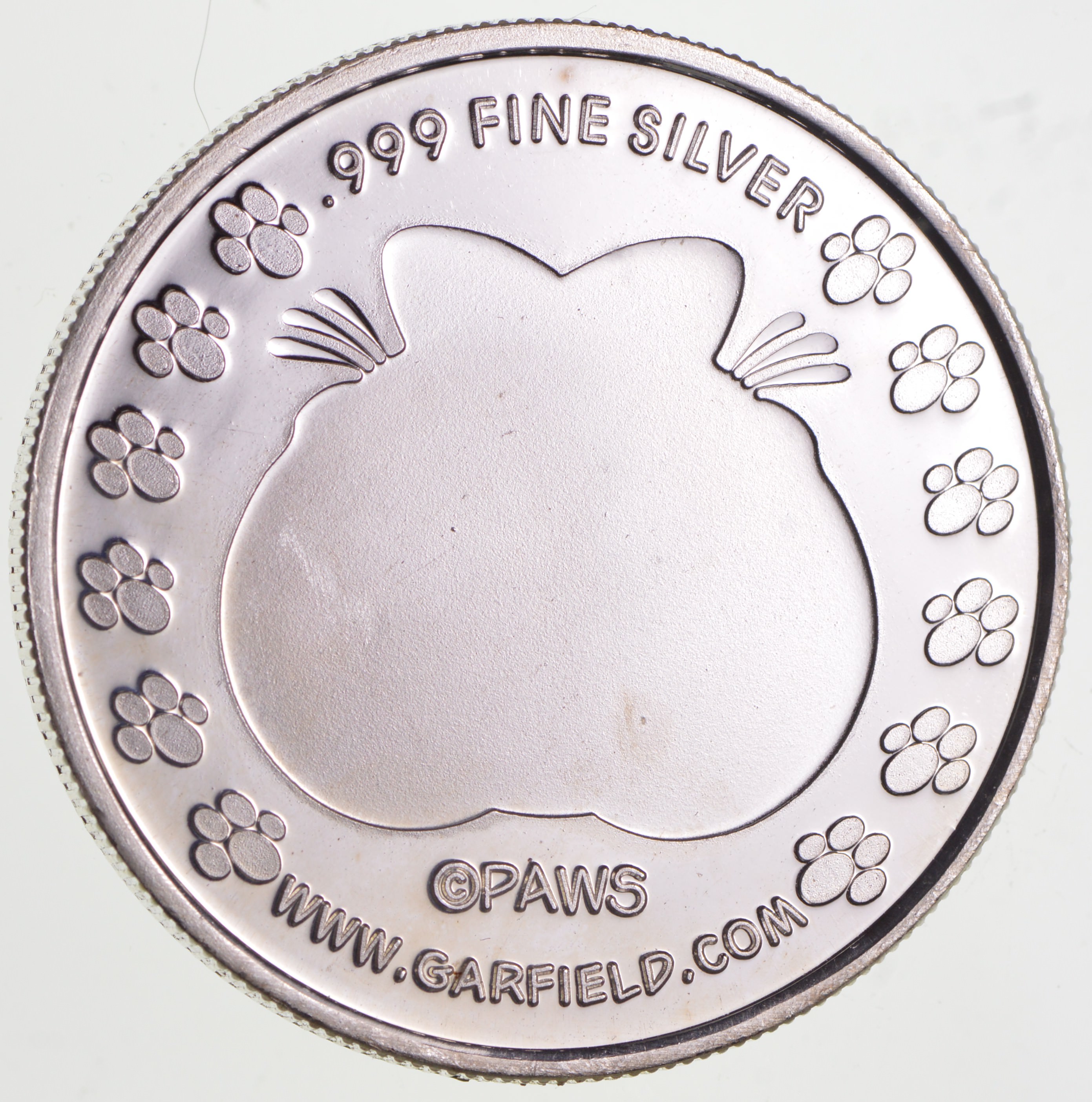 .999 Fine 1 Oz Silver Oz 2010 Merry Christmas Garfield Themed - Limited ...
