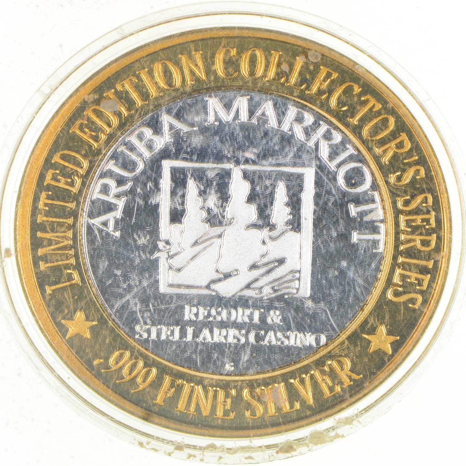 .999 Fine Silver Center * Aruba Marriott * Casino Chip Limited Edition ...