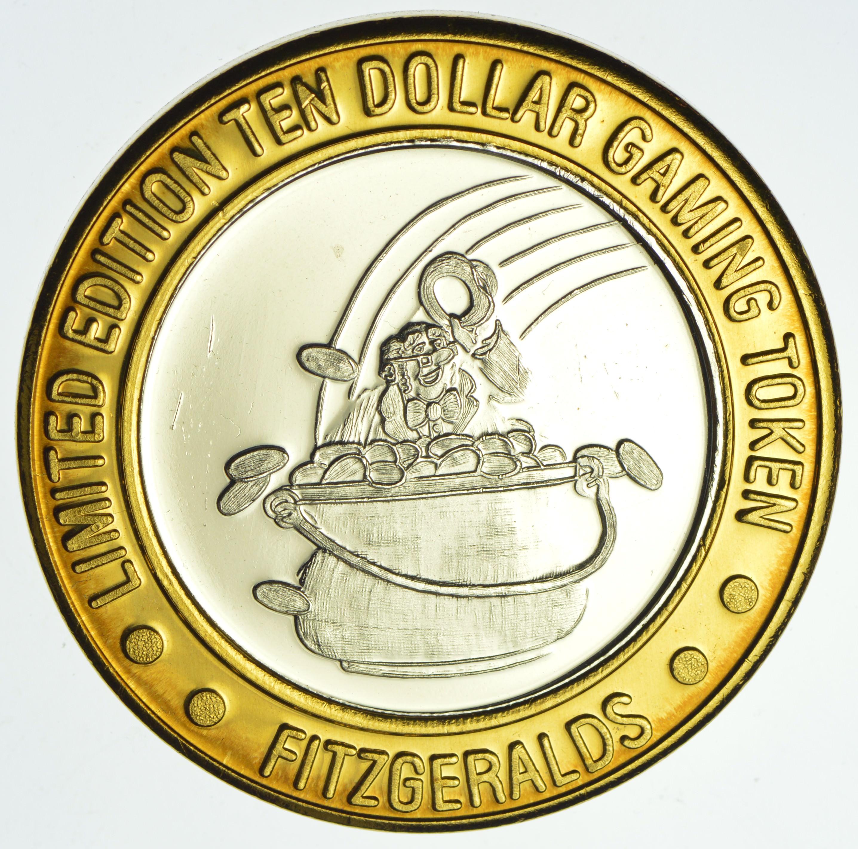 .999 Fine Silver Center *Fitzgeralds Casino/Hotel - Reno, NV* Chip $ 10 ...